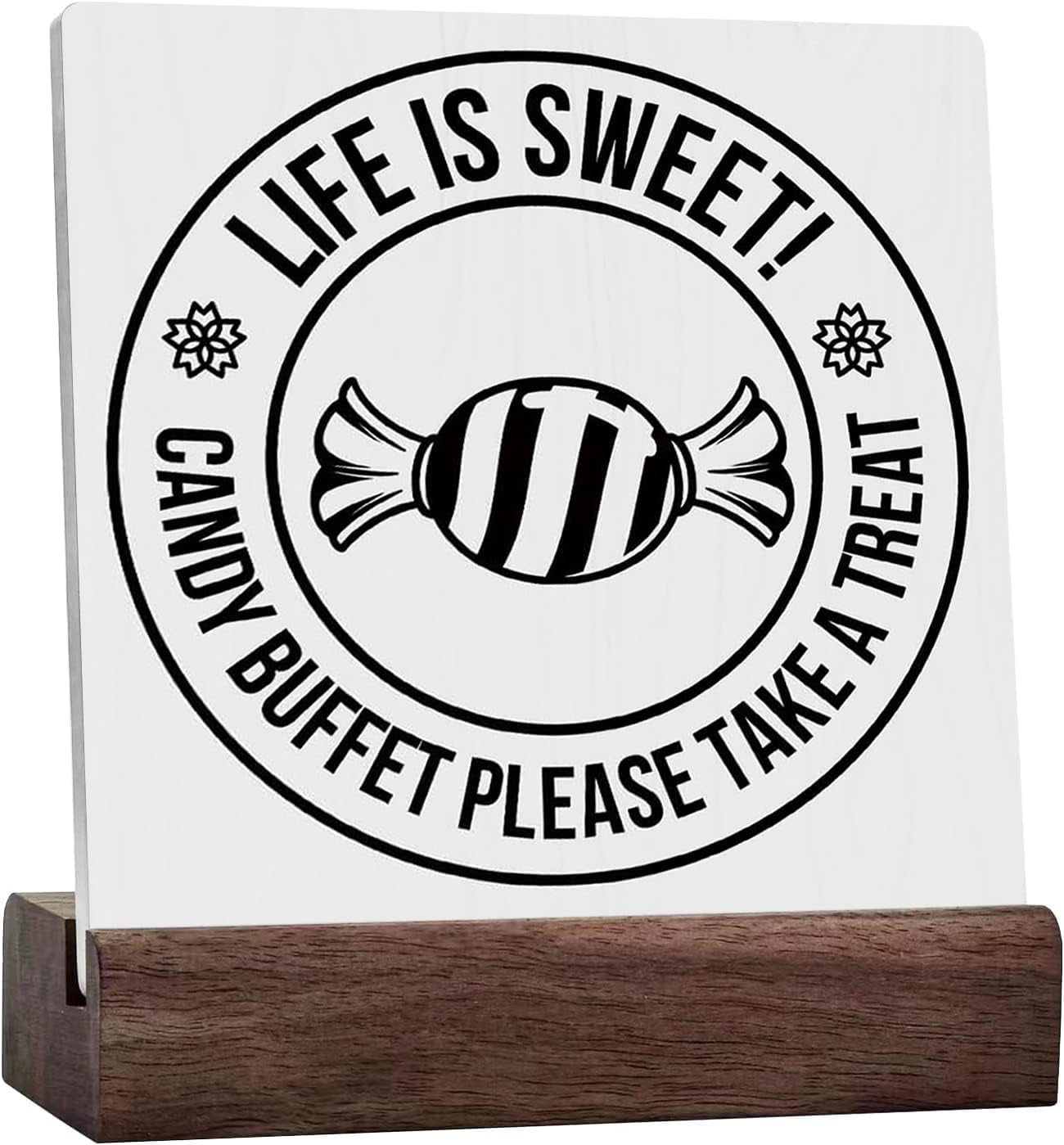 Candy Lover Ceramic Table Sign Home Wall Decor Rustic Life Is Sweet ...