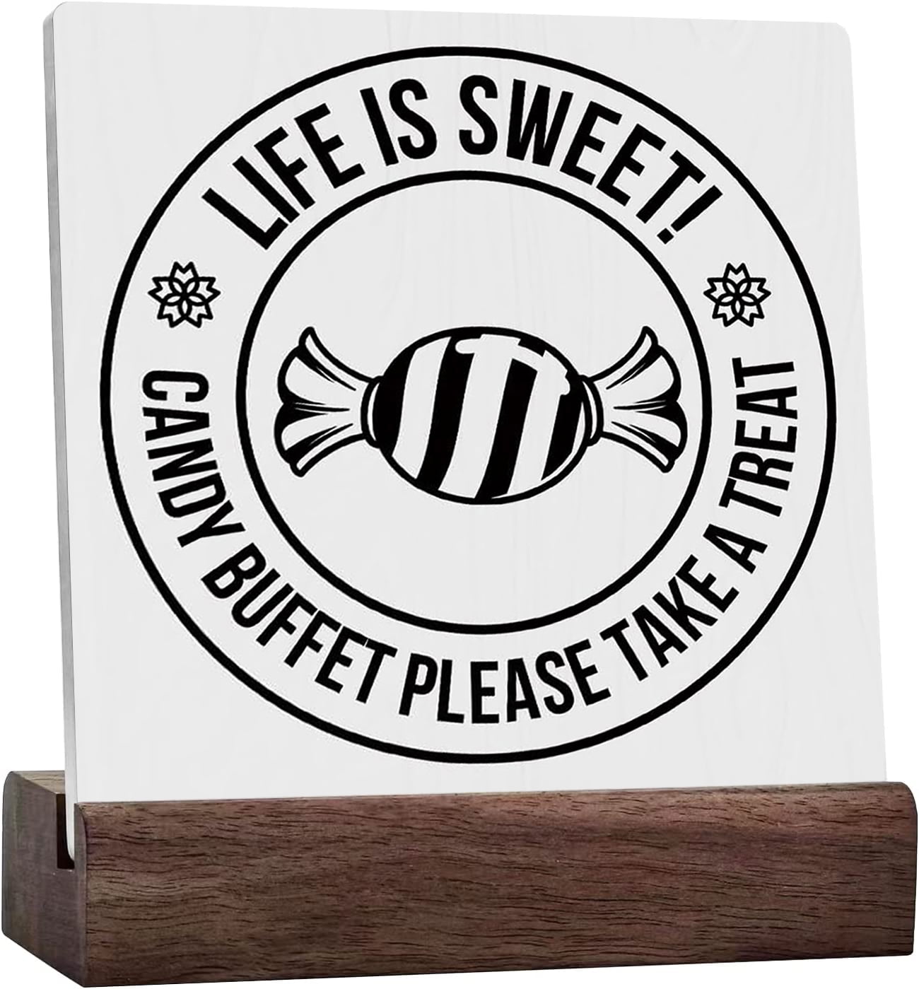 Candy Lover Ceramic Table Sign Home Wall Decor Rustic Life Is Sweet ...