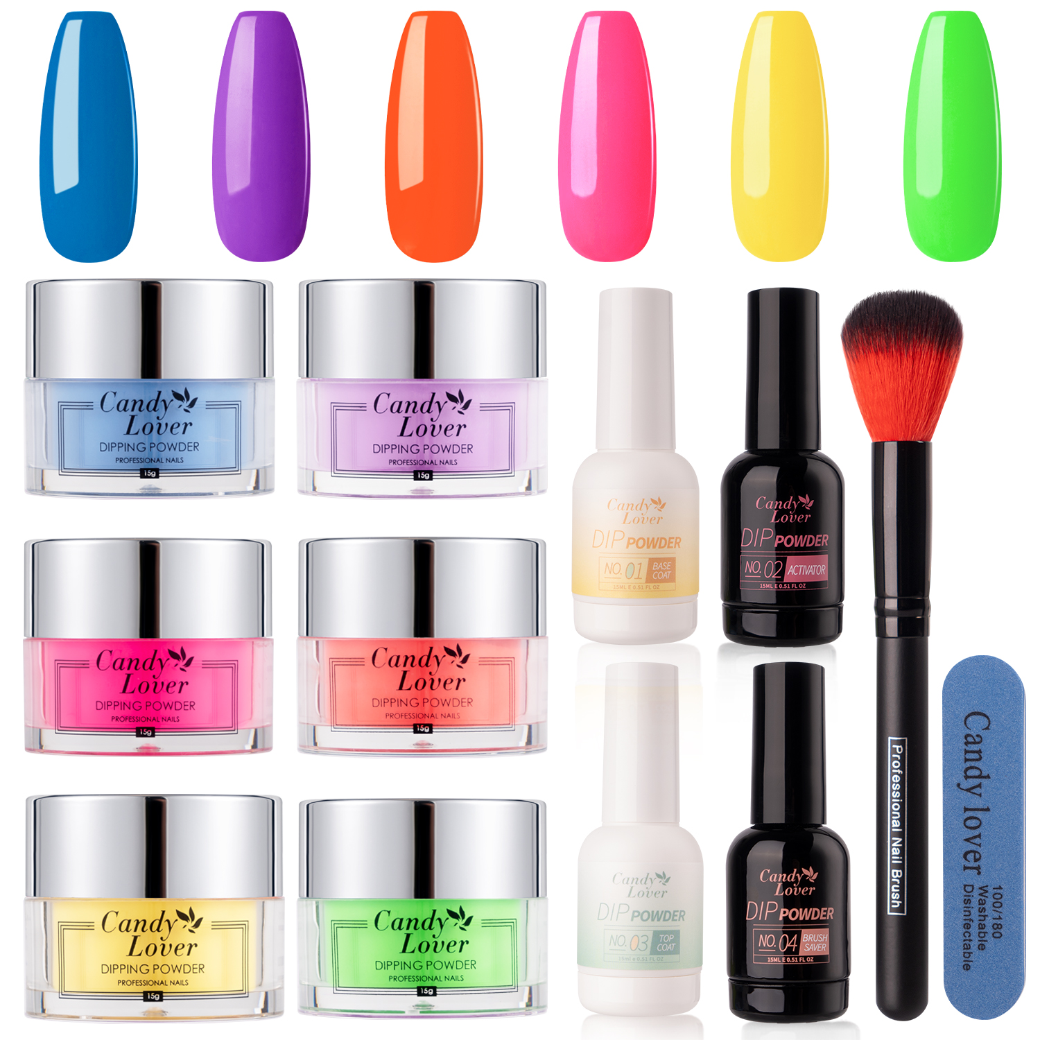 Cooserry Dipping Powder Nail Set - 8 Colors Nail Dip Powder Kit for ...