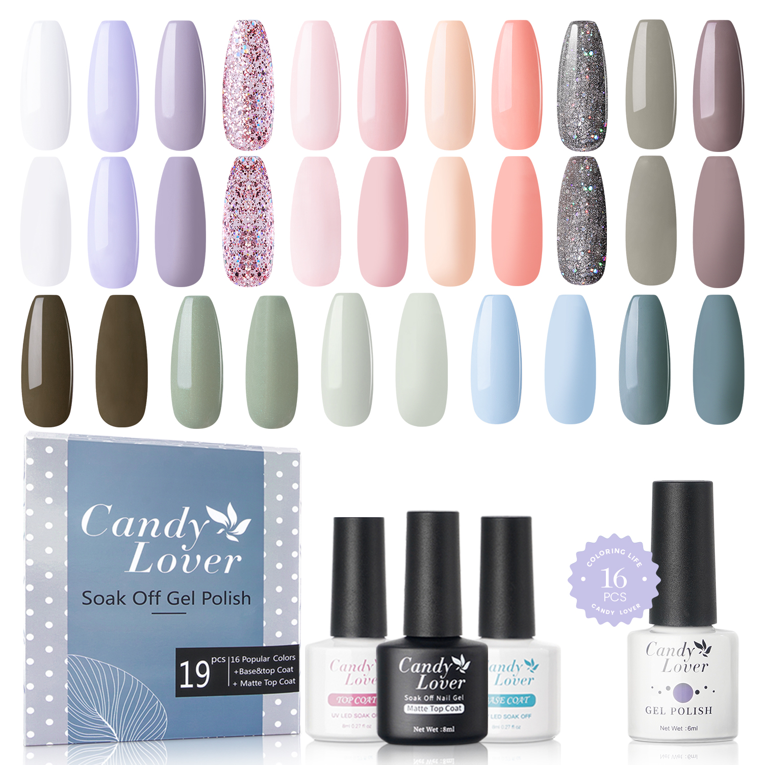 Dashing Diva Gloss Accents Polish Strips, Cotton Candy - Walmart.com