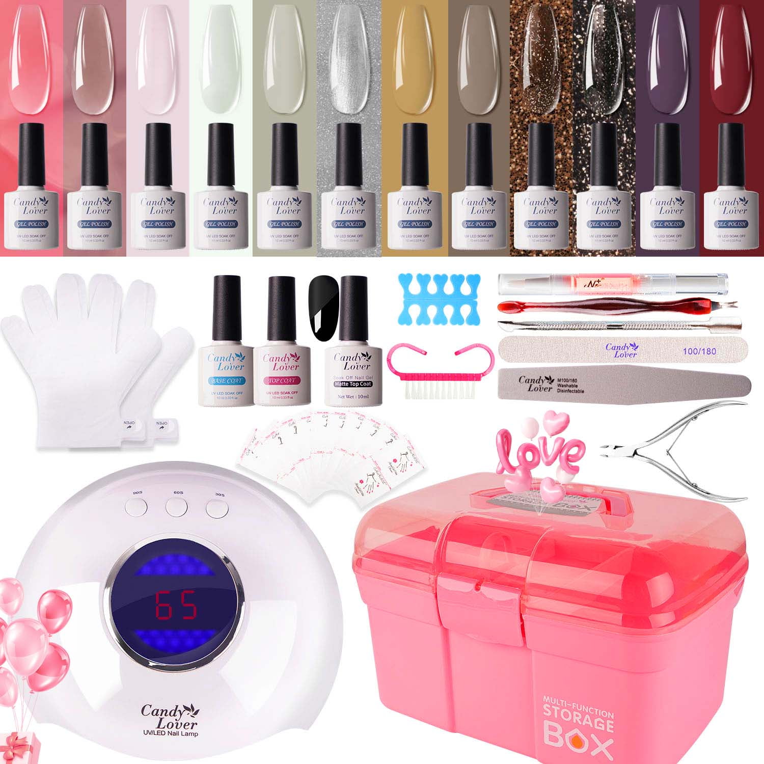 Walmart Black Friday Deals 2025 Candy Lover Gel Nail Polish Kit with UV ...