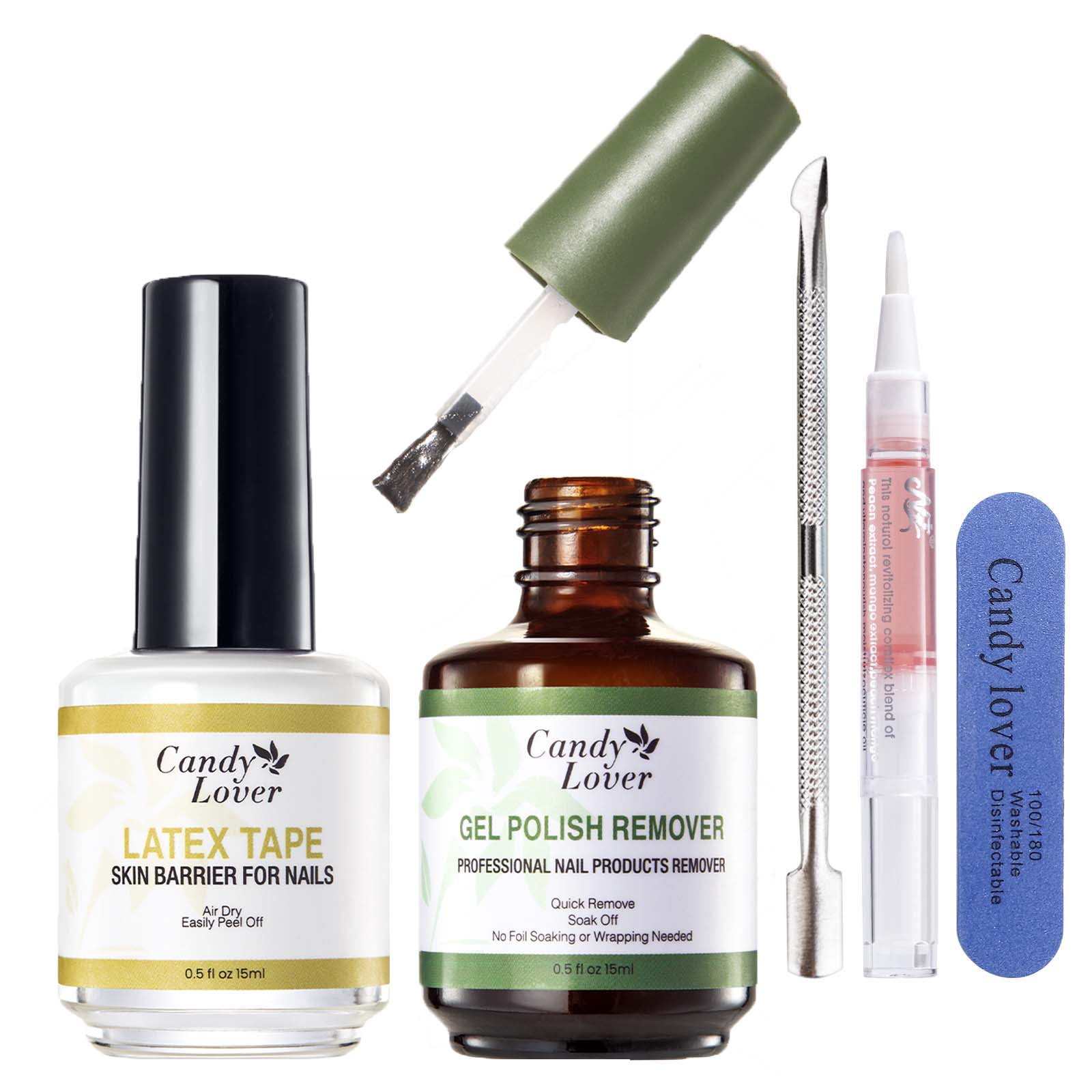 Candy Lover Gel Nail Polish Remover Kit Liquid Latex for Nails Easy and ...