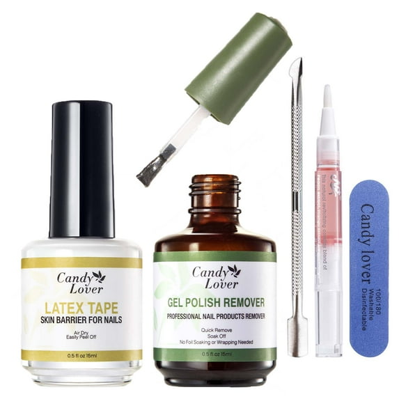 Candy Lover Gel Nail Polish Remover Kit Liquid Latex for Nails Easy and ...