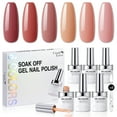 Candy Lover Gel Nail Polish Set, 6 Pastel Pink Gel Polish Colors, Quick ...