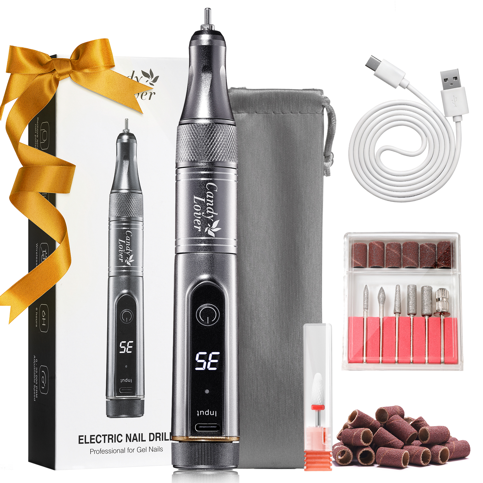 TekDeals Nail File Drill Kit Electric Manicure Pedicure Acrylic ...