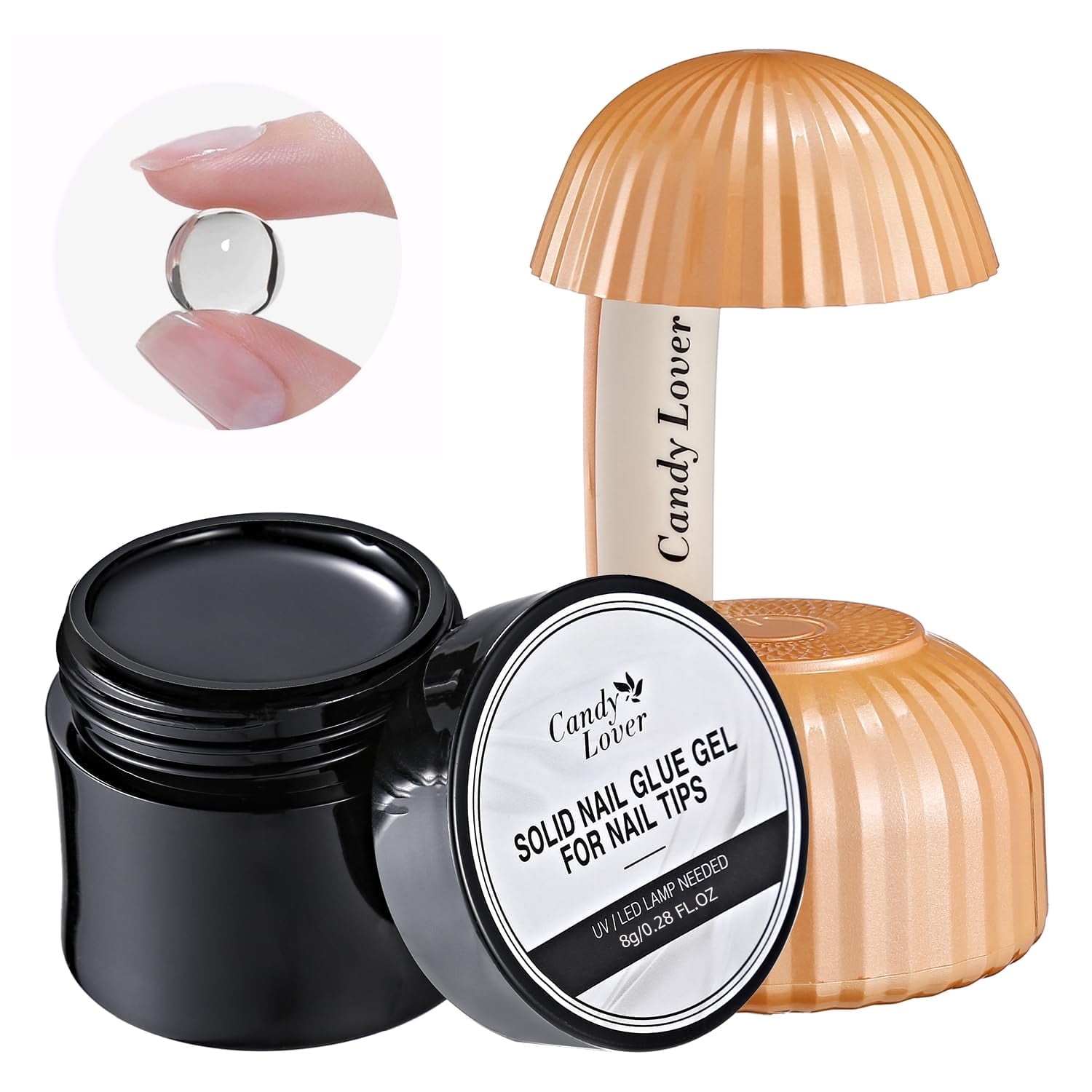Candy Lover, Solid Nail Glue Gel 8g, UV LED Lamp 18W - Walmart.com