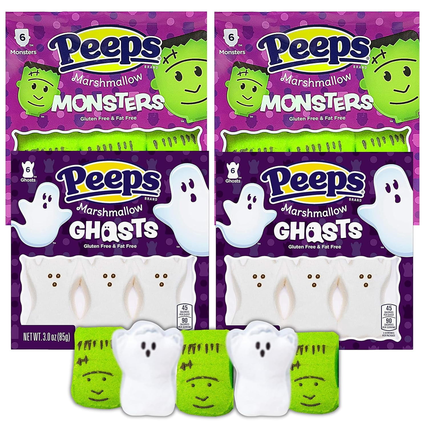 Peeps Candy Marshmallows Seasonal Fun Shaped Assortment, Ghosts and ...
