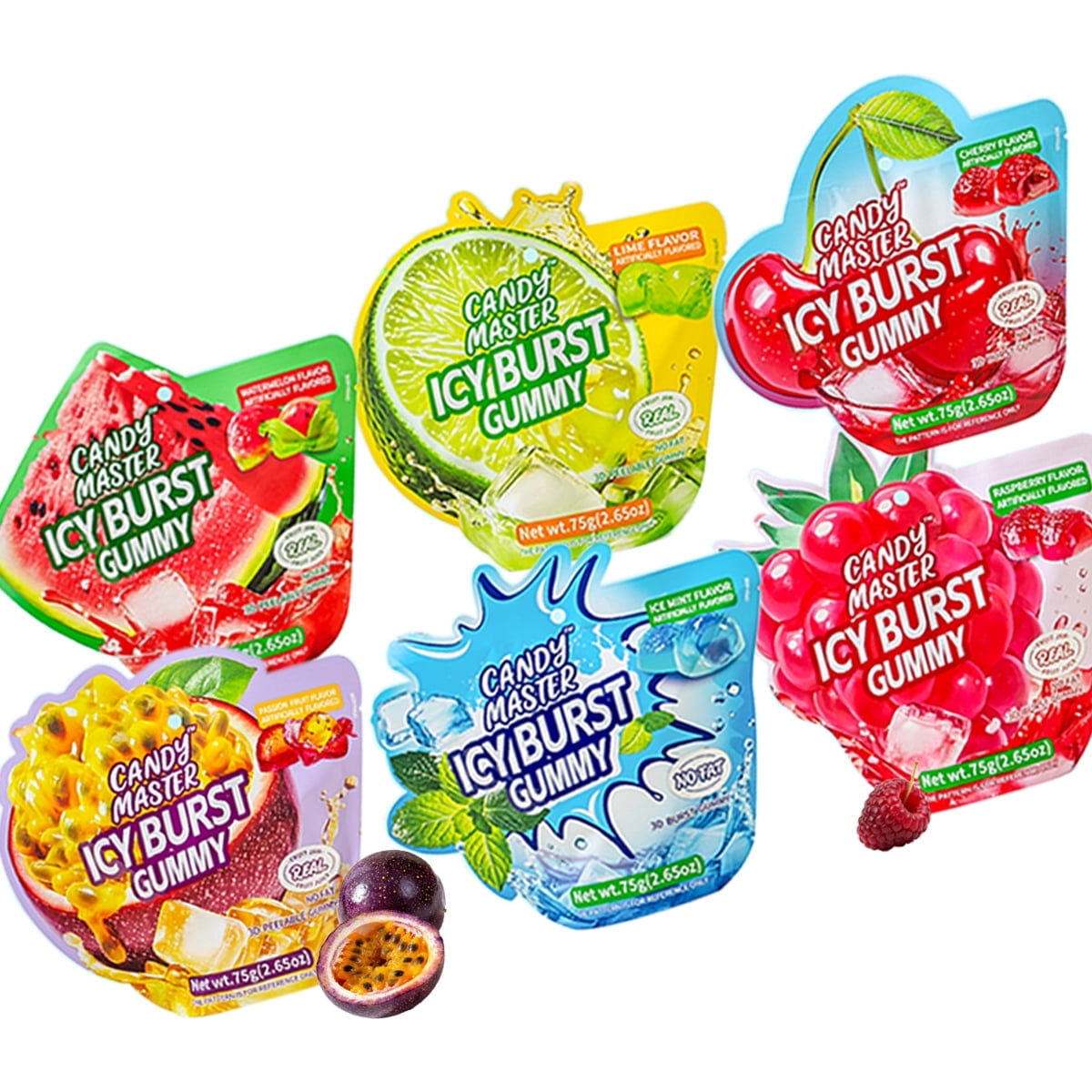 Candy Master Peelable Fruit Gummies mixed flavor 6Pack,6 Flavors Fun to ...