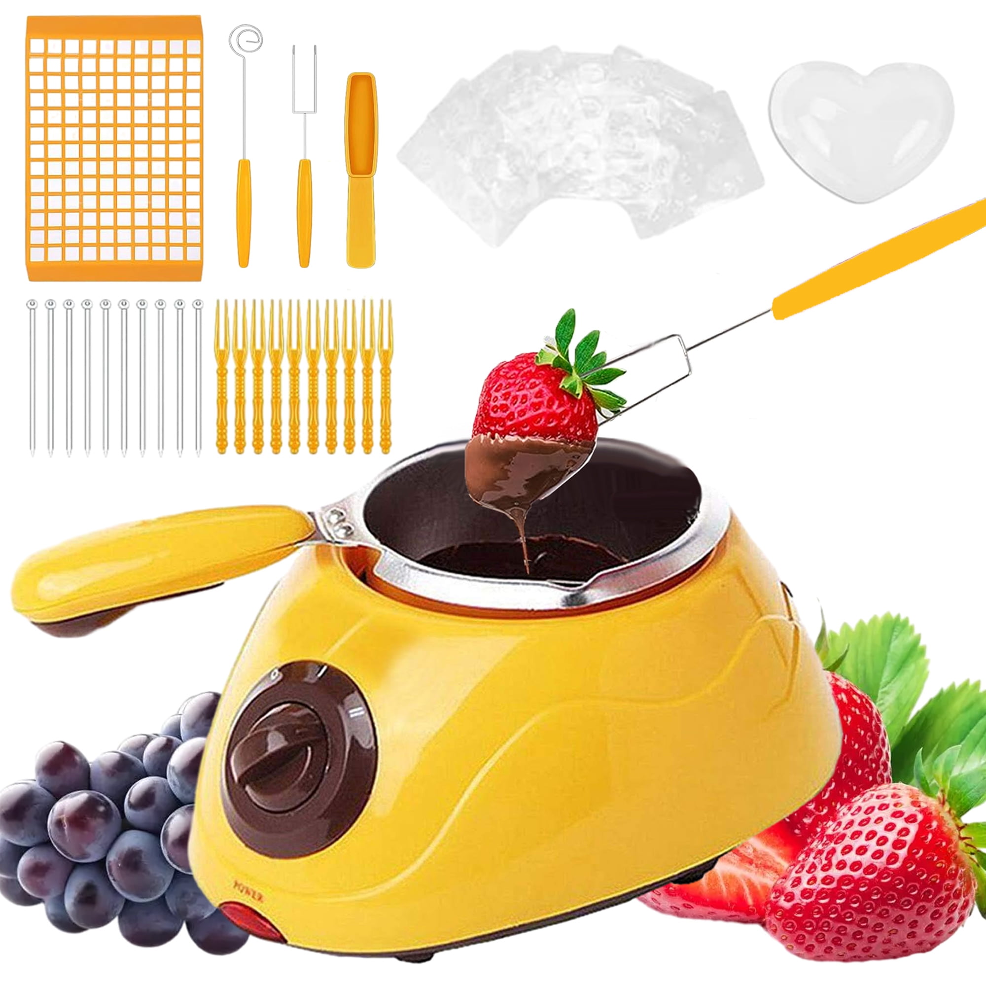 Electric Chocolate Melter Machine, Dual Candy Melts and Cheese Fondue ...
