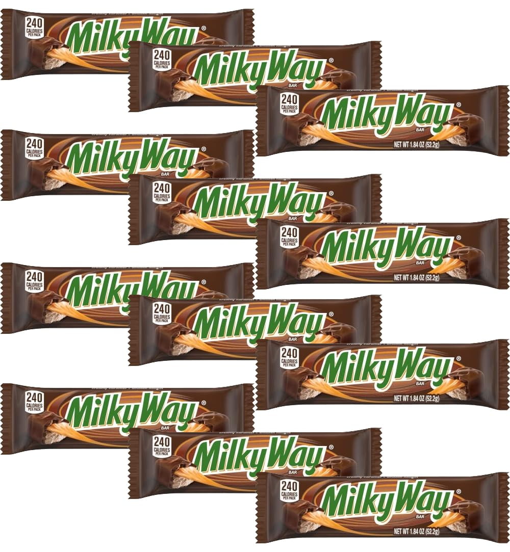 Candy Milk Chocolate Bars Bulk Pack, Full Size, 1.84 oz (12 PACK ...