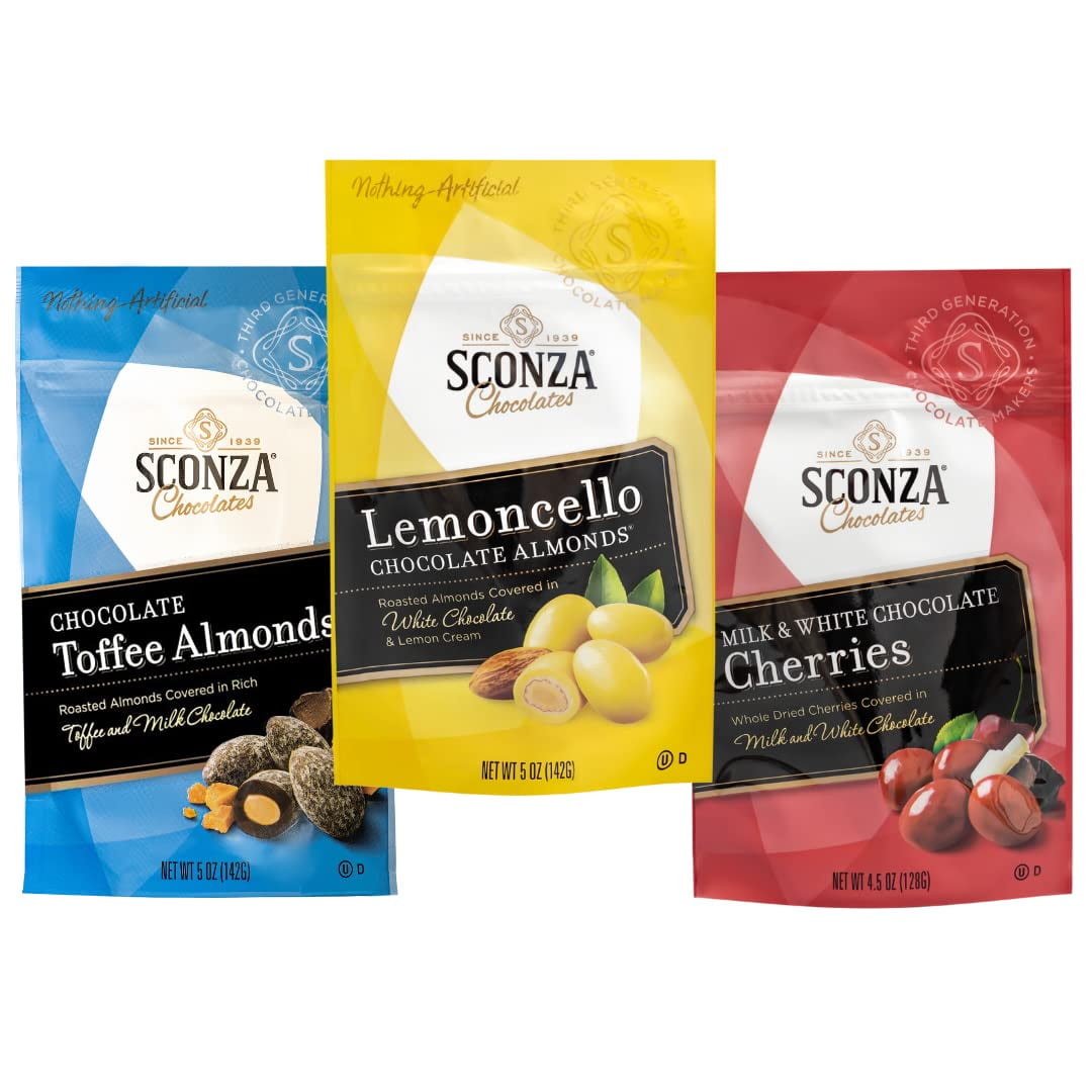 Candy Mix Pack 3 Pack | Lemoncello Almonds Pack of 1 (5oz), Milk ...