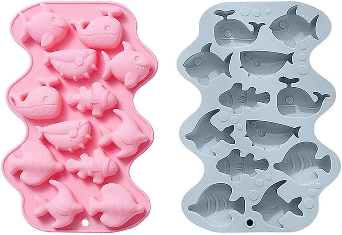 Candy Molds 2 Pieces Of 12 Different Marine Fish Shapes Silicone ...