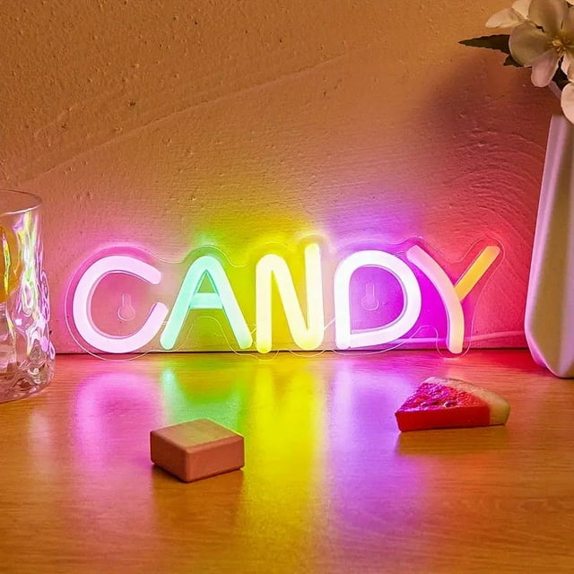 Candy Neon Sign for Candy Shop Wall Decor Business LED Sign Halloween ...