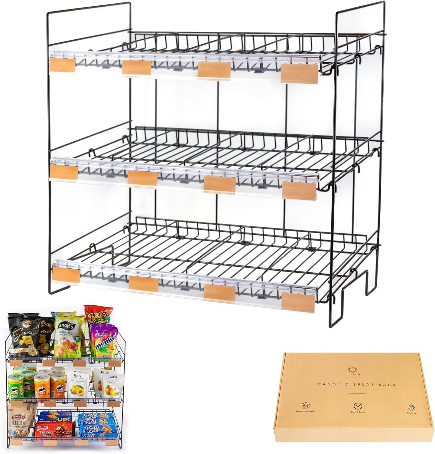 Candy Organizer | Snack Organizer For Countertop | Display Snack Rack ...