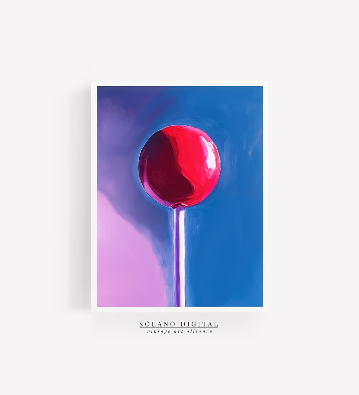 Candy Painting Lollipop Wall Art Pink Pop Art Candy Poster Lollipop ...