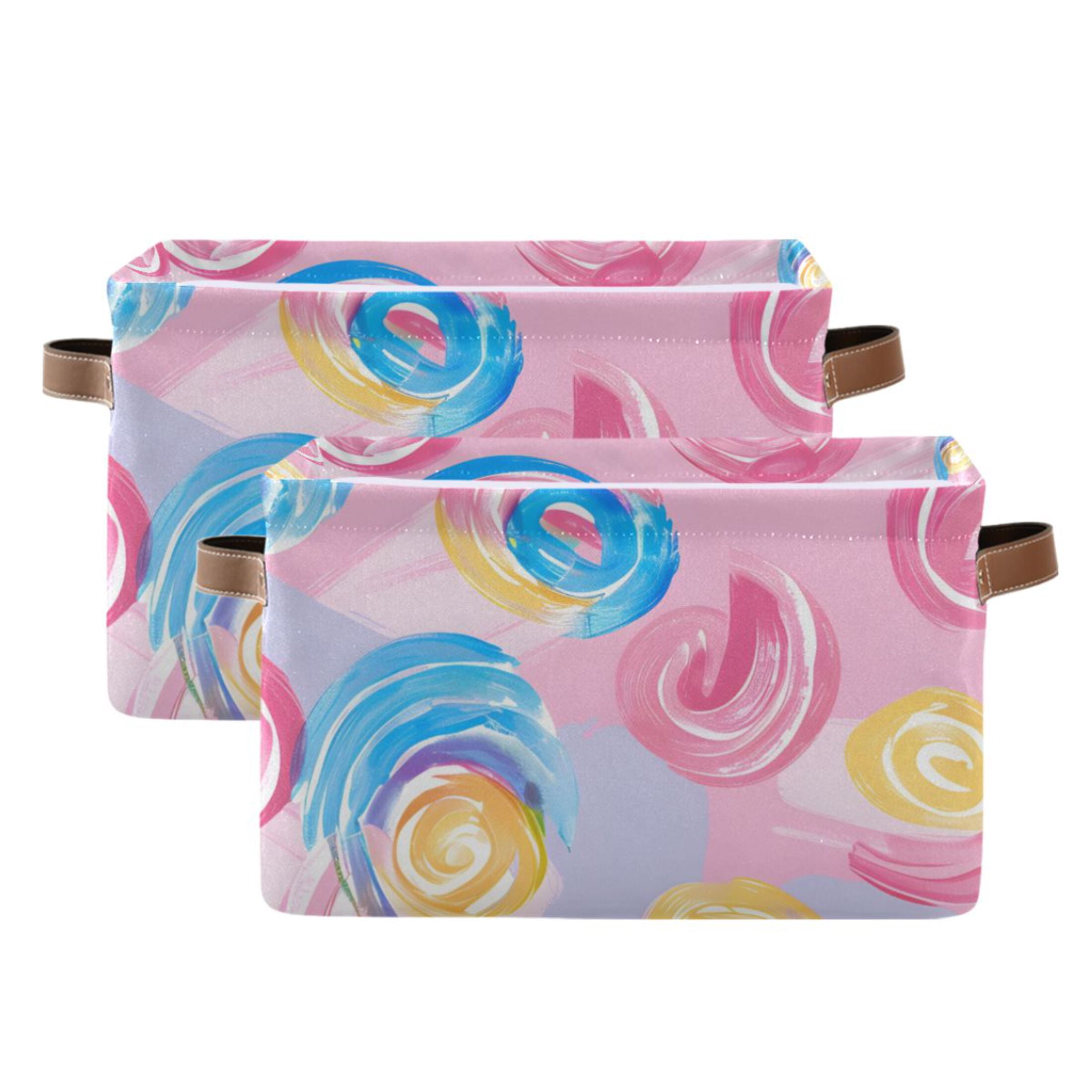 Candy Pastel Storage Basket Large Foldable Storage Bin Laundry Baskets ...