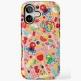 Candy Pattern Pink Sweet Cartoon Artwork Tough Case for iPhone 17 16 15 ...