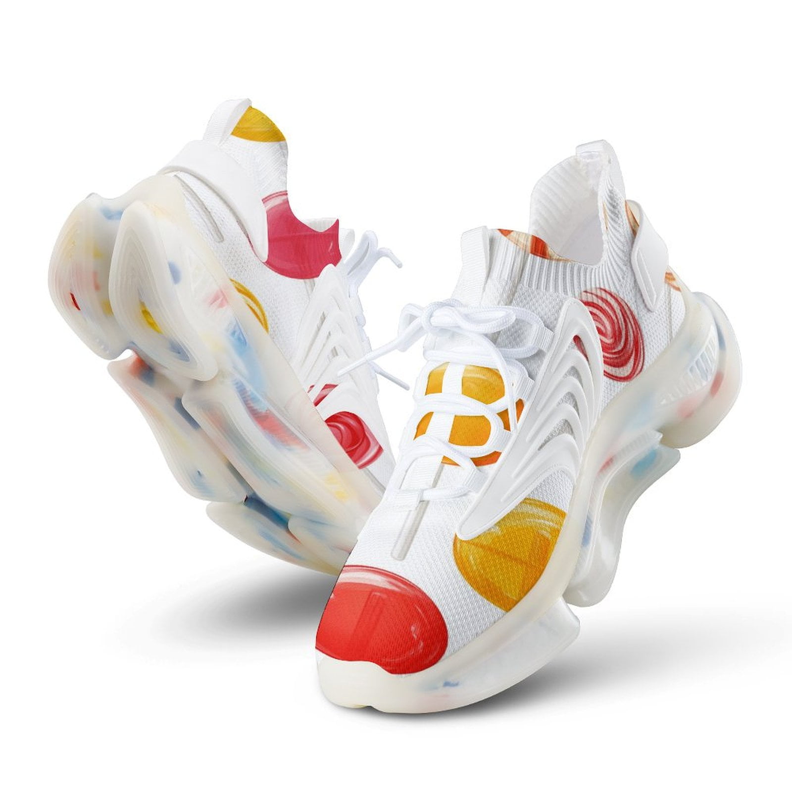 Candy Pattern Rainbow Lollipop Walking Shoes for Men Woman Lightweight ...