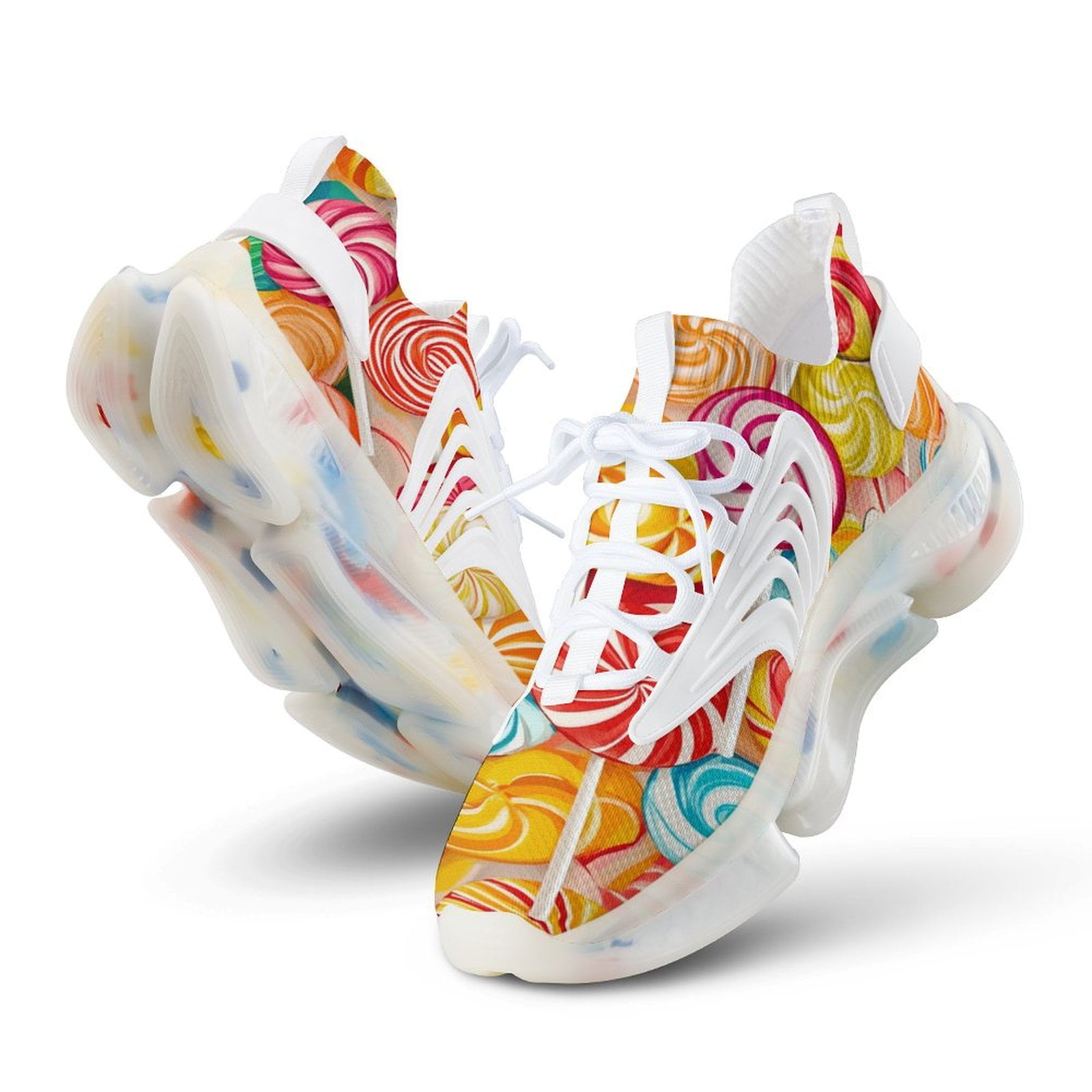 Candy Pattern Rainbow Lollipop Walking Shoes for Men Woman Lightweight ...