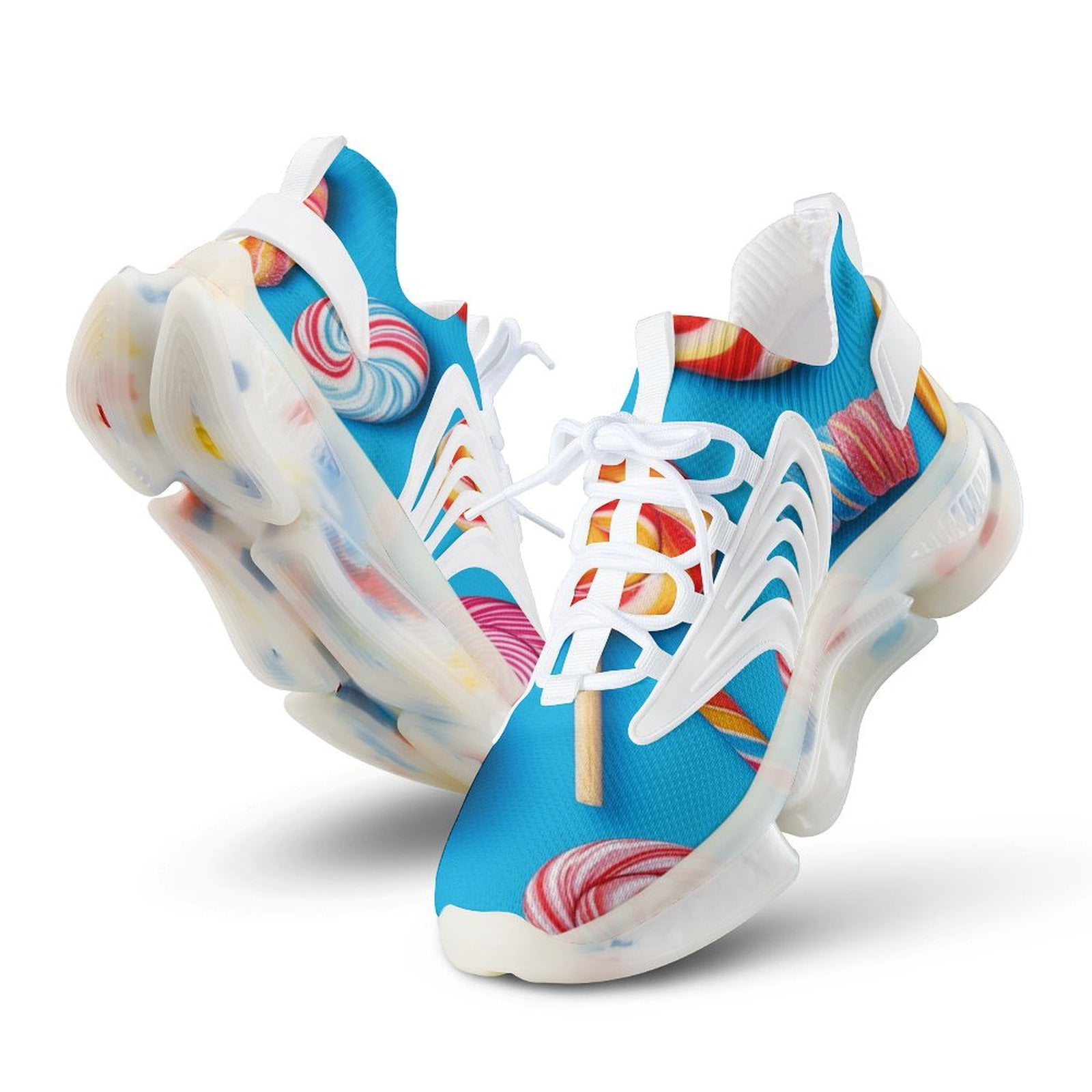 Candy Pattern Rainbow Lollipop Walking Shoes for Men Woman Lightweight ...