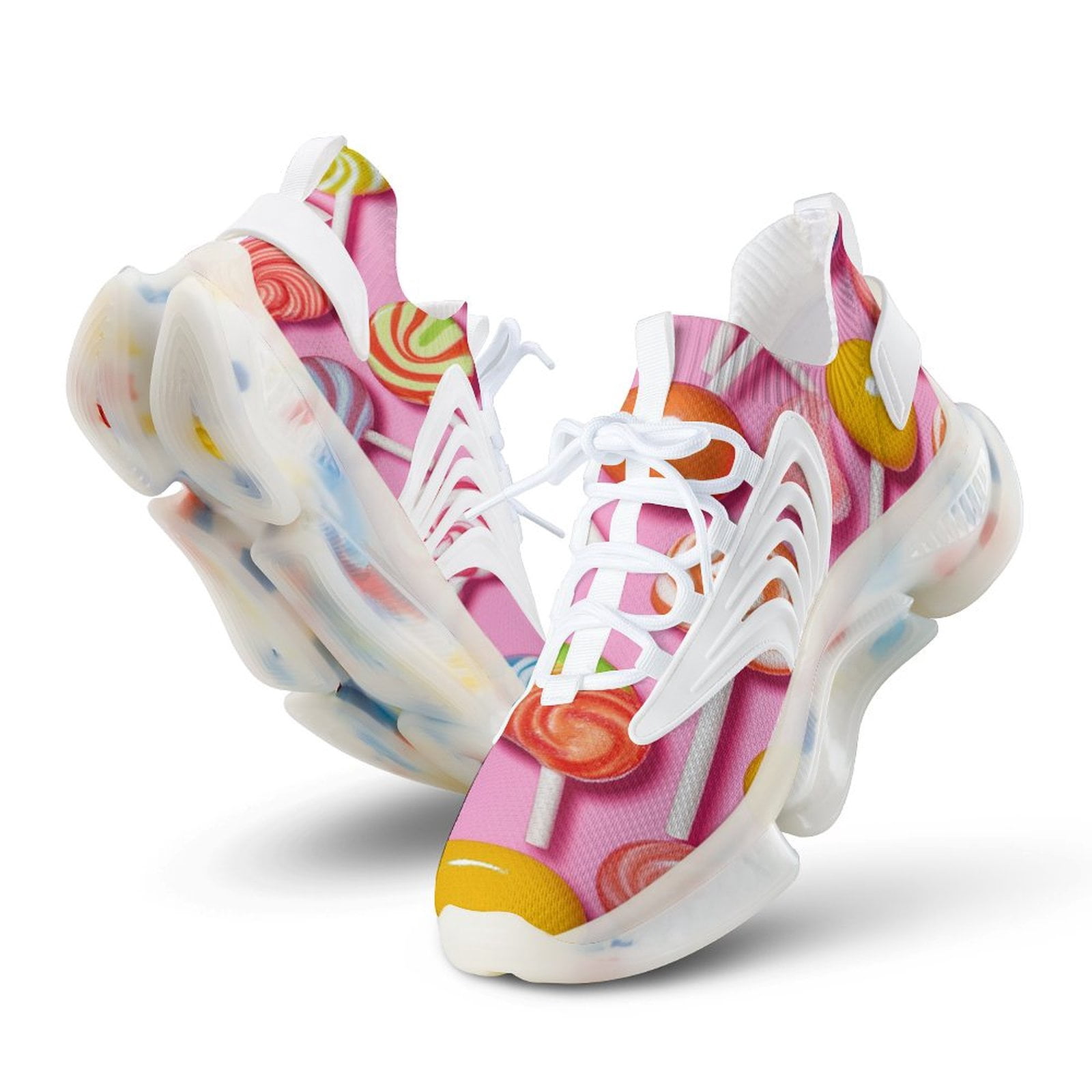 Candy Pattern Rainbow Lollipop Walking Shoes for Men Woman Lightweight ...