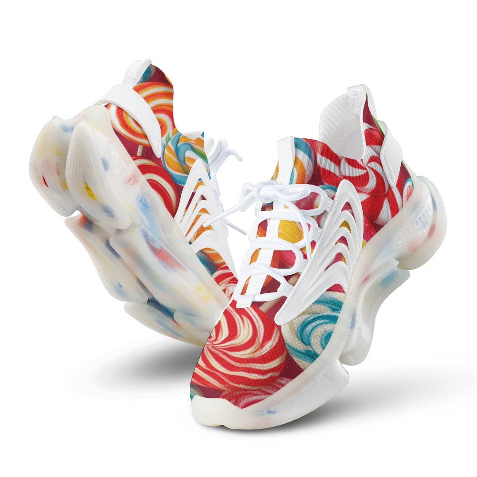 Candy Pattern Rainbow Lollipop Walking Shoes for Men Woman Lightweight ...