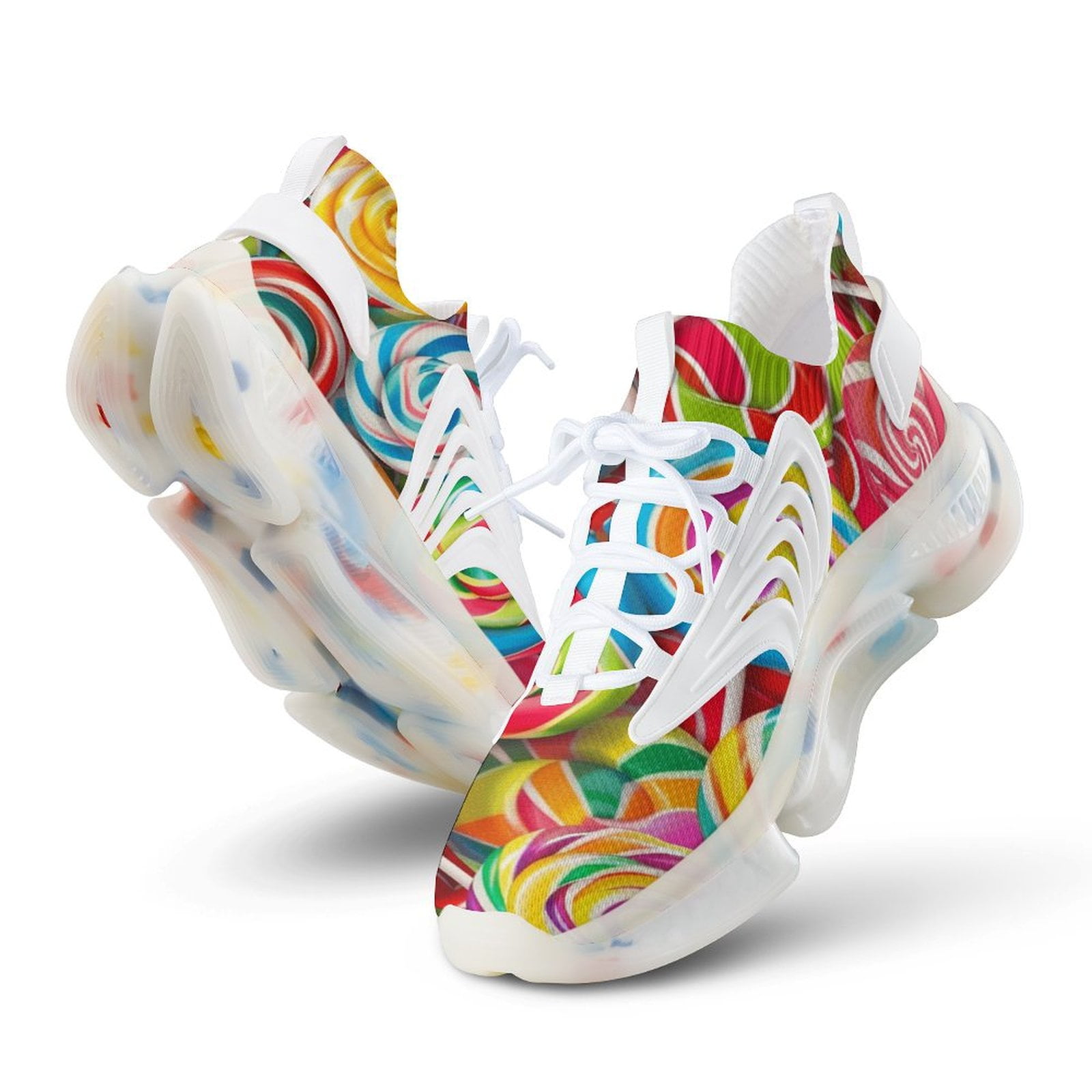 Candy Pattern Rainbow Lollipop Walking Shoes for Men Woman Lightweight ...