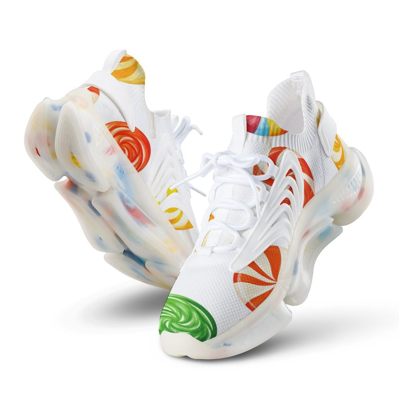 Candy Pattern Rainbow Lollipop Walking Shoes for Men Woman Lightweight ...