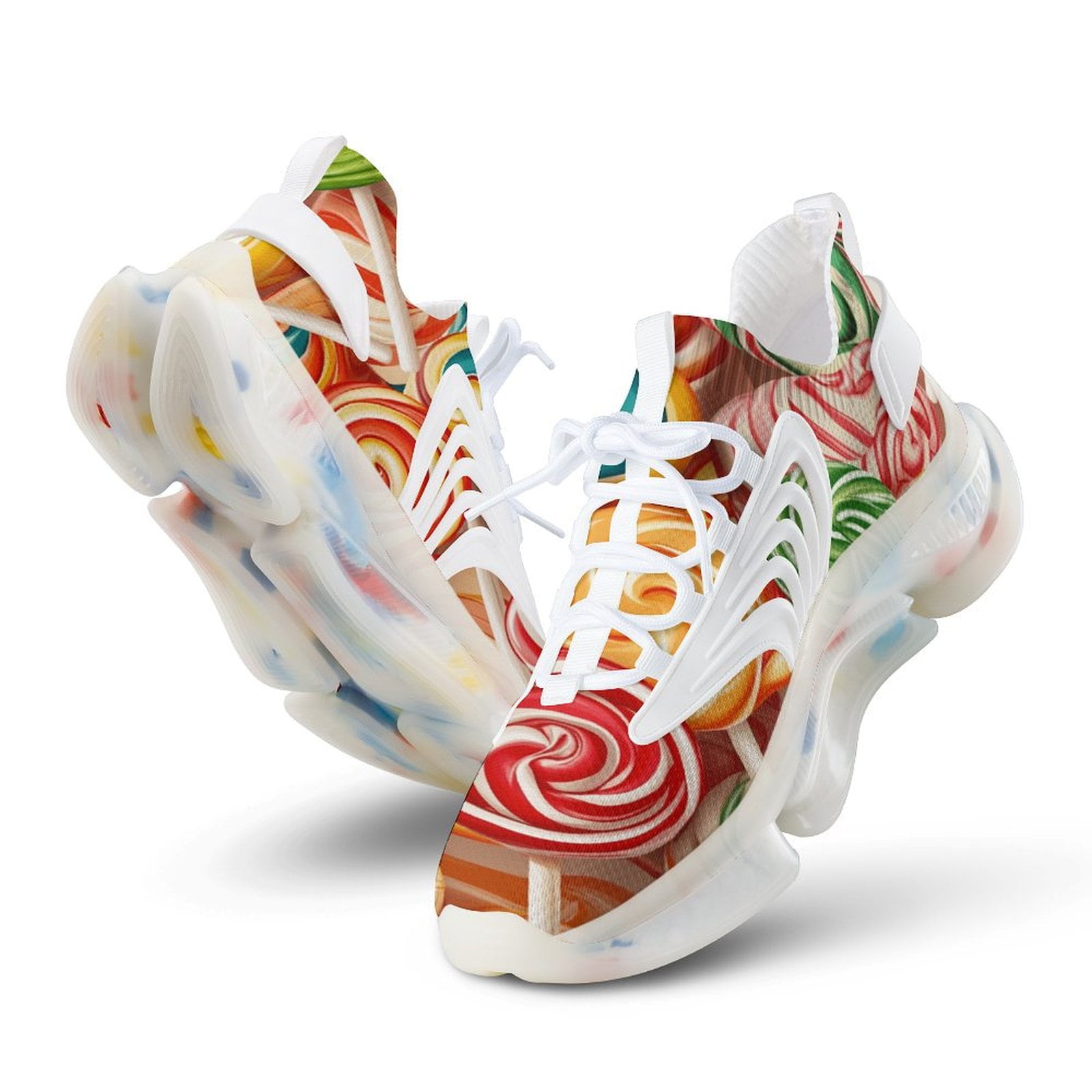 Candy Pattern Rainbow Lollipop Walking Shoes for Men Woman Lightweight ...