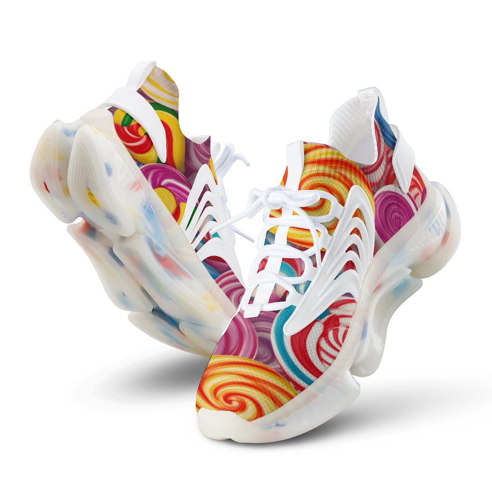 Candy Pattern Rainbow Lollipop Walking Shoes for Men Woman Lightweight ...
