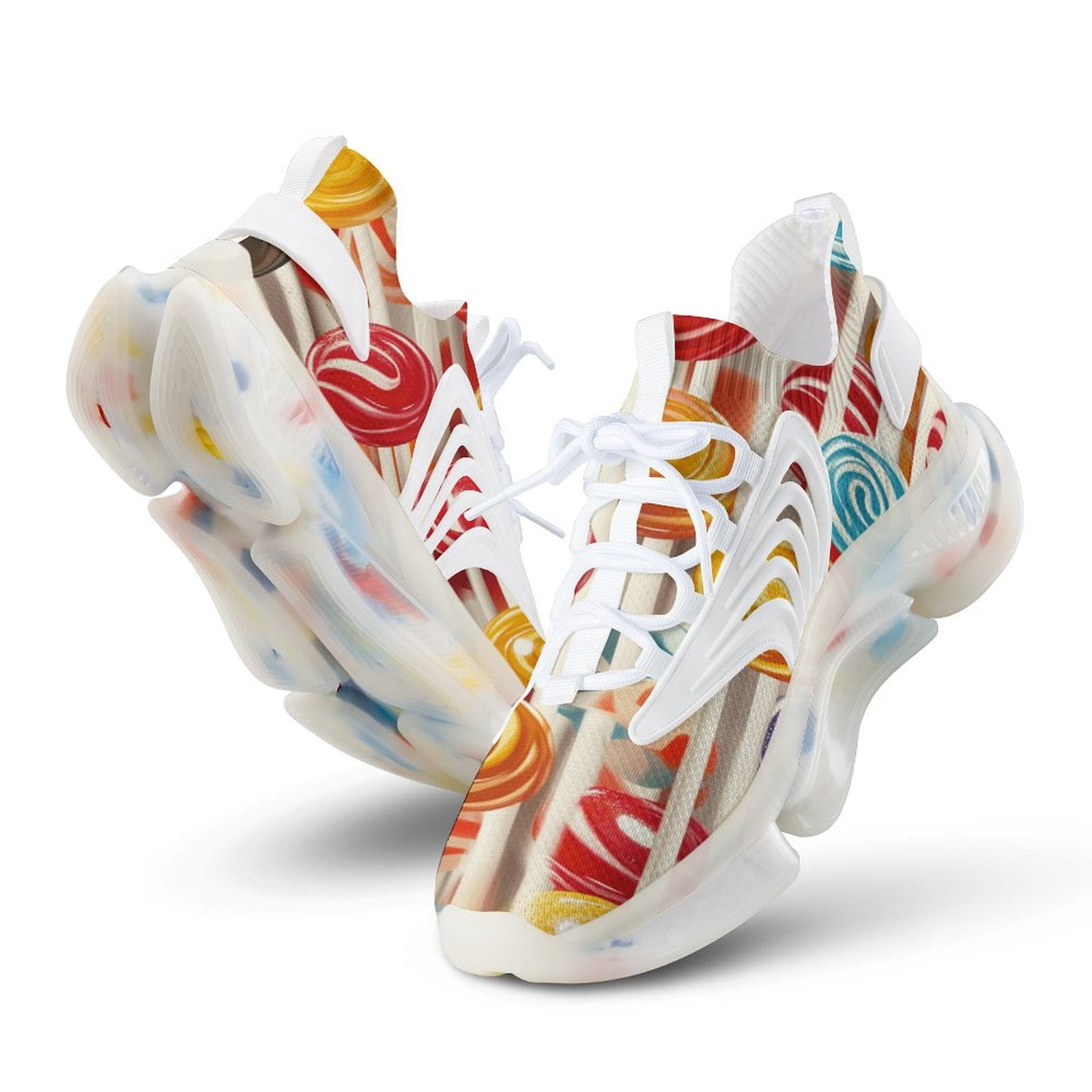 Candy Pattern Rainbow Lollipop Walking Shoes for Men Woman Lightweight ...