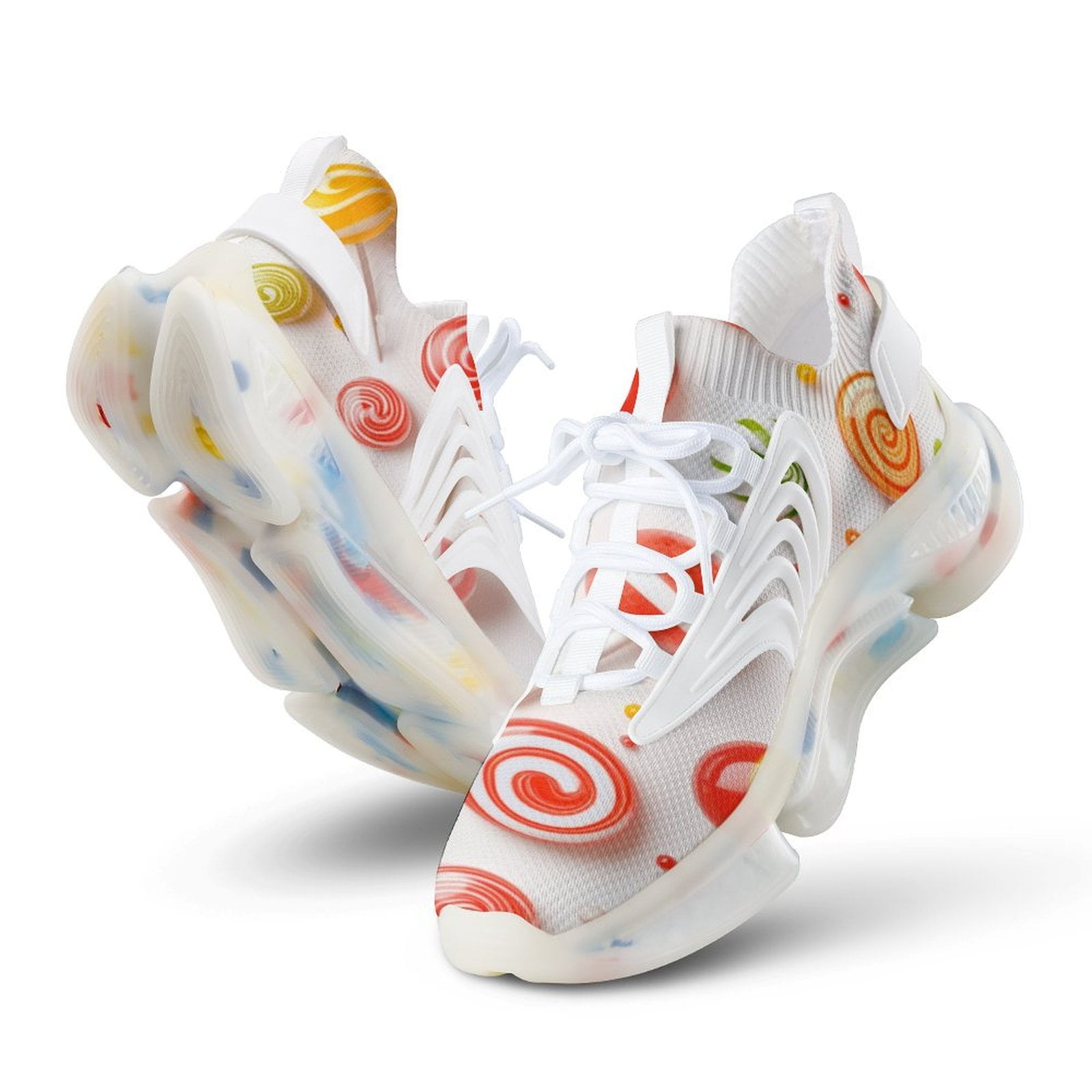 Candy Pattern Rainbow Lollipop Walking Shoes for Men Woman Lightweight ...