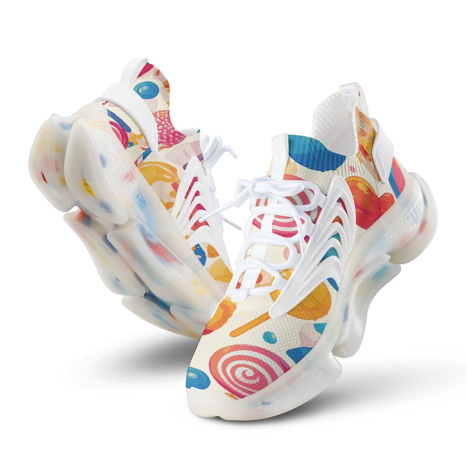 Candy Pattern Rainbow Lollipop Walking Shoes for Men Woman Lightweight ...