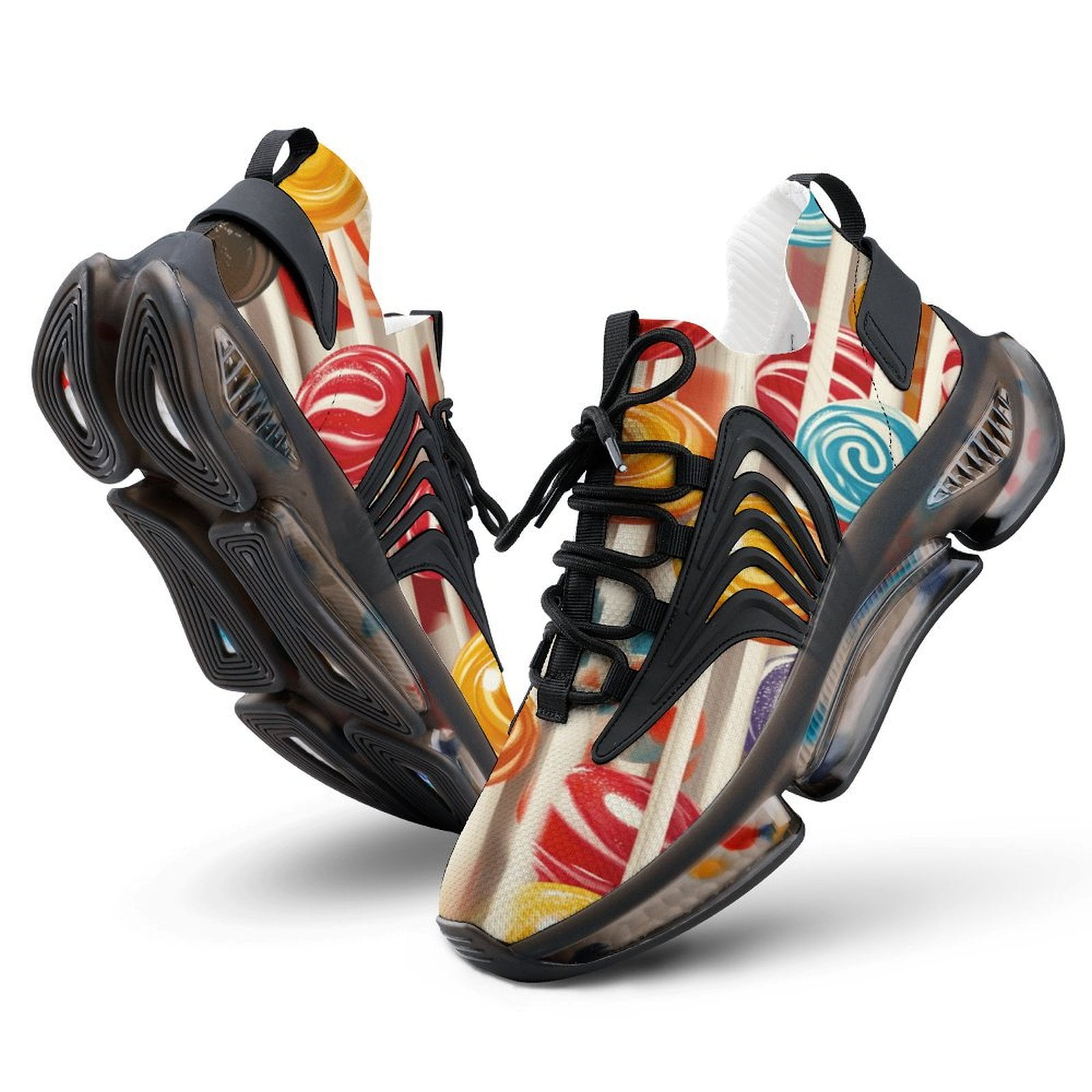 Candy Pattern Rainbow Lollipop Walking Shoes for Men Woman Lightweight ...