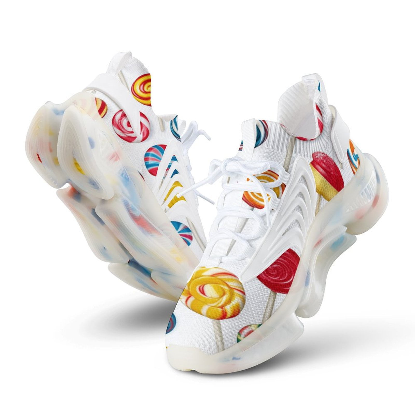 Candy Pattern Rainbow Lollipop Walking Shoes for Men Woman Lightweight ...