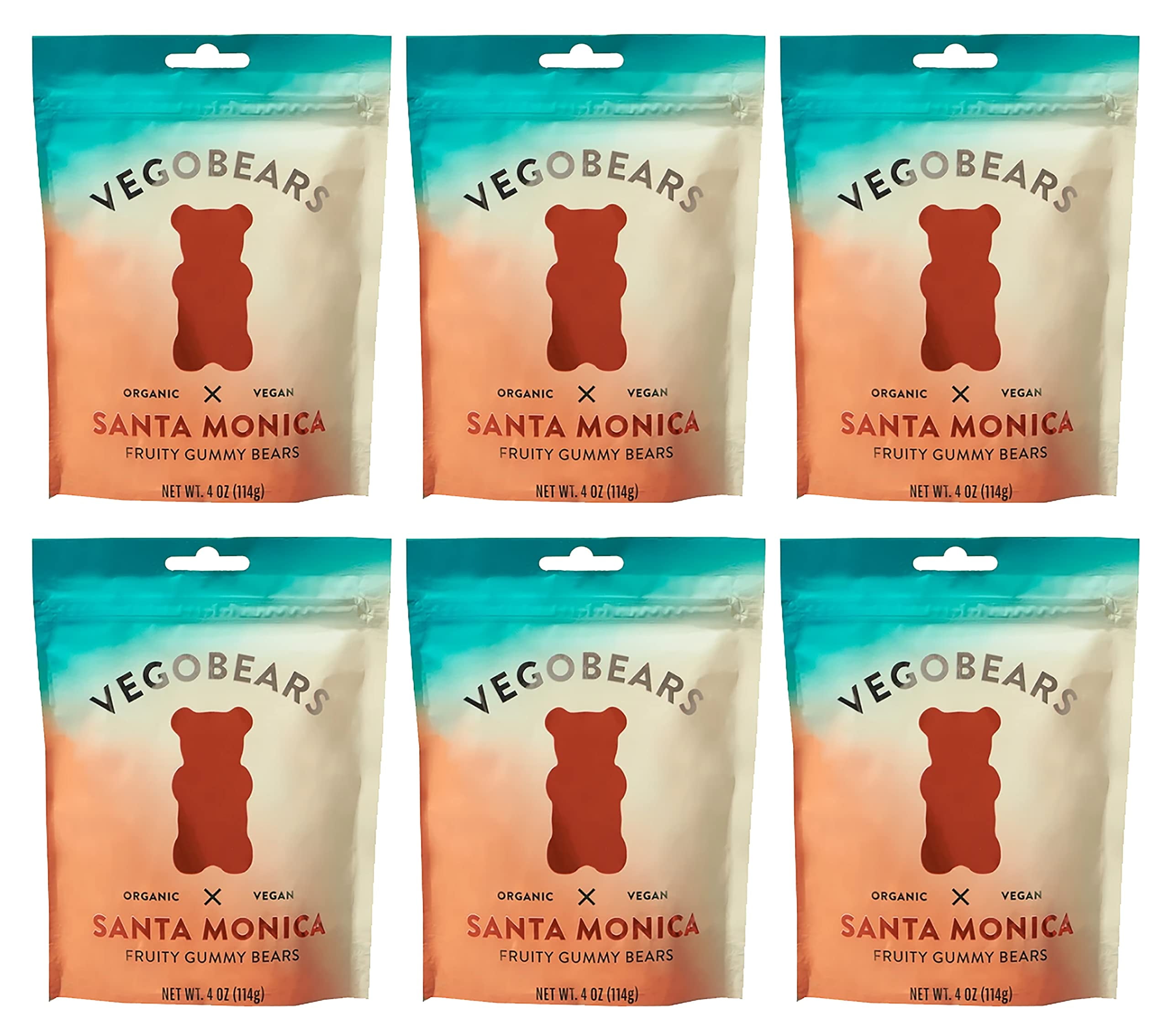 Candy People VegoBears Santa BCF26 Monica Vegan Gummy Bears Organic Fruity Gummy Bears, Non-GMO ...