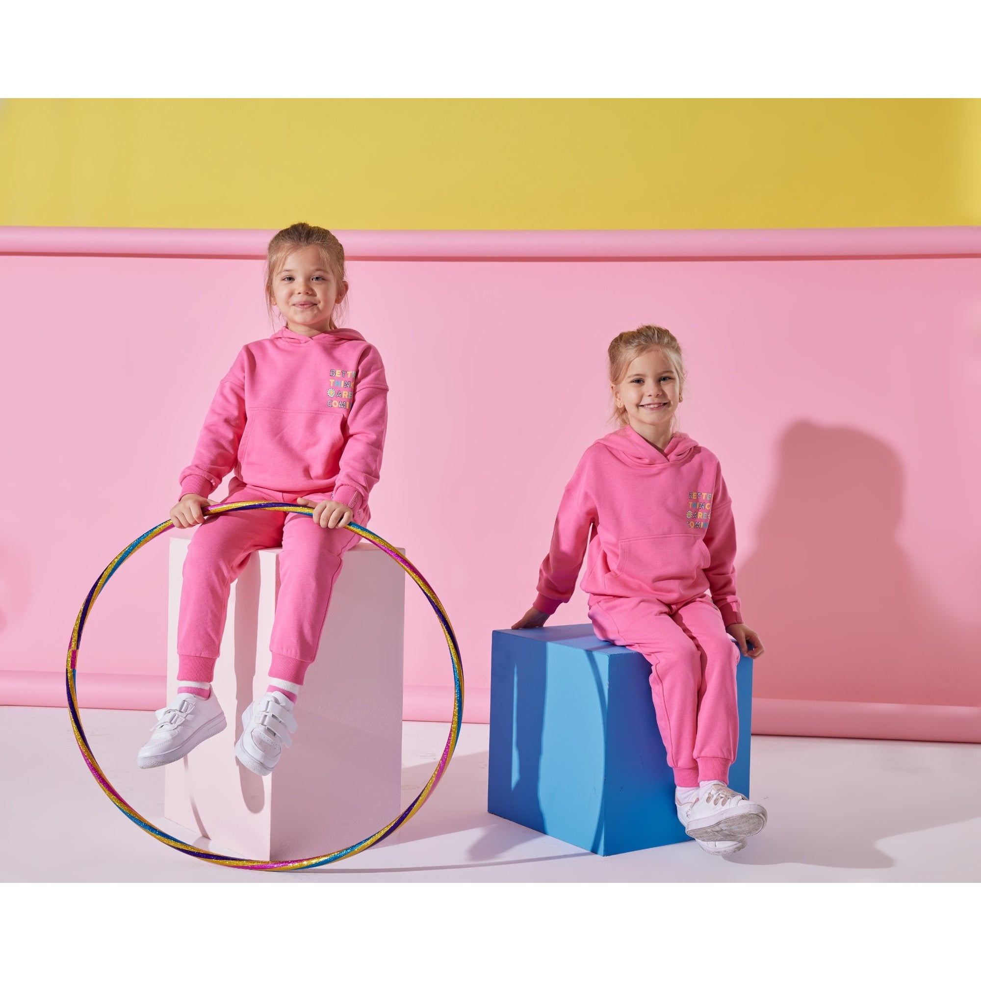 Candy Pink Girls Cotton Tracksuit - Walmart.com