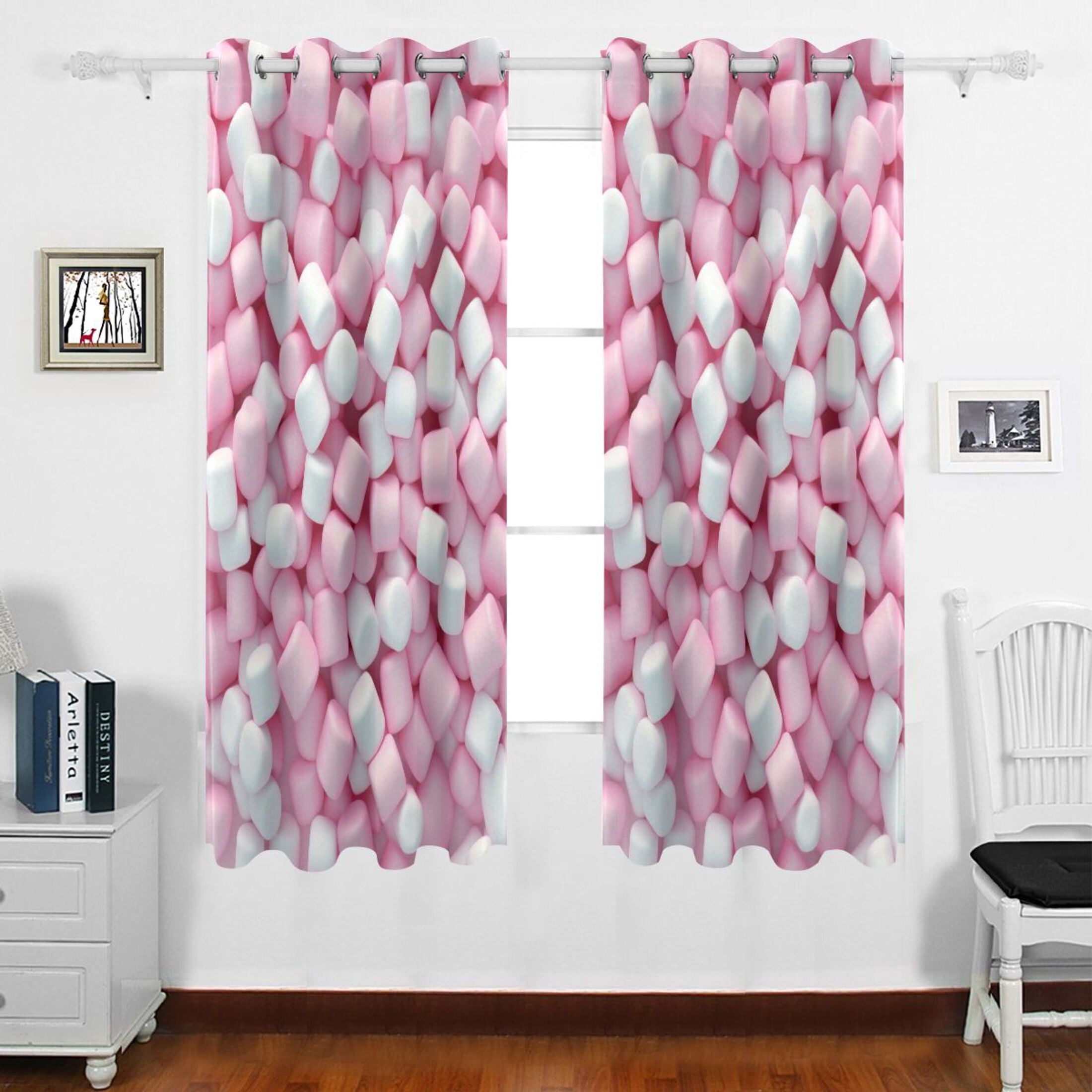 Candy Pink Grommet Blackout Curtains Thermal Insulated Window Curtain ...
