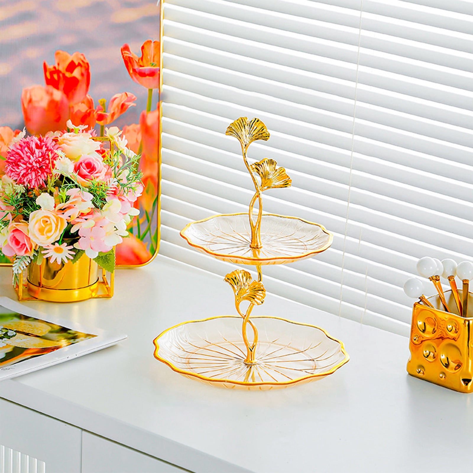 Candy Plates Front Desk Home Living Room Coffee Table Multi Layer ...