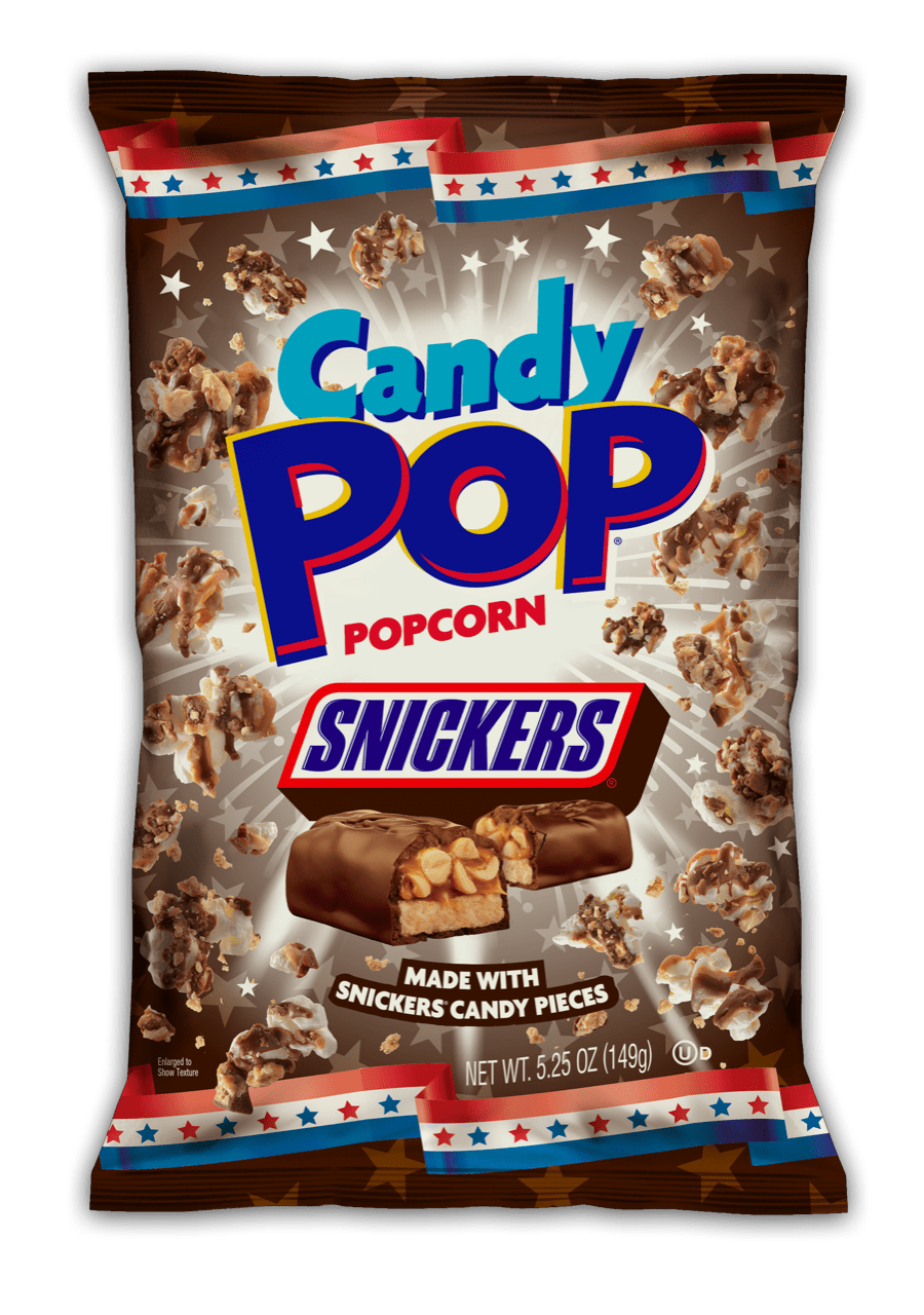 Candy Pop Snickers Popcorn, 5.25 oz, Made with Real Snickers Candy ...