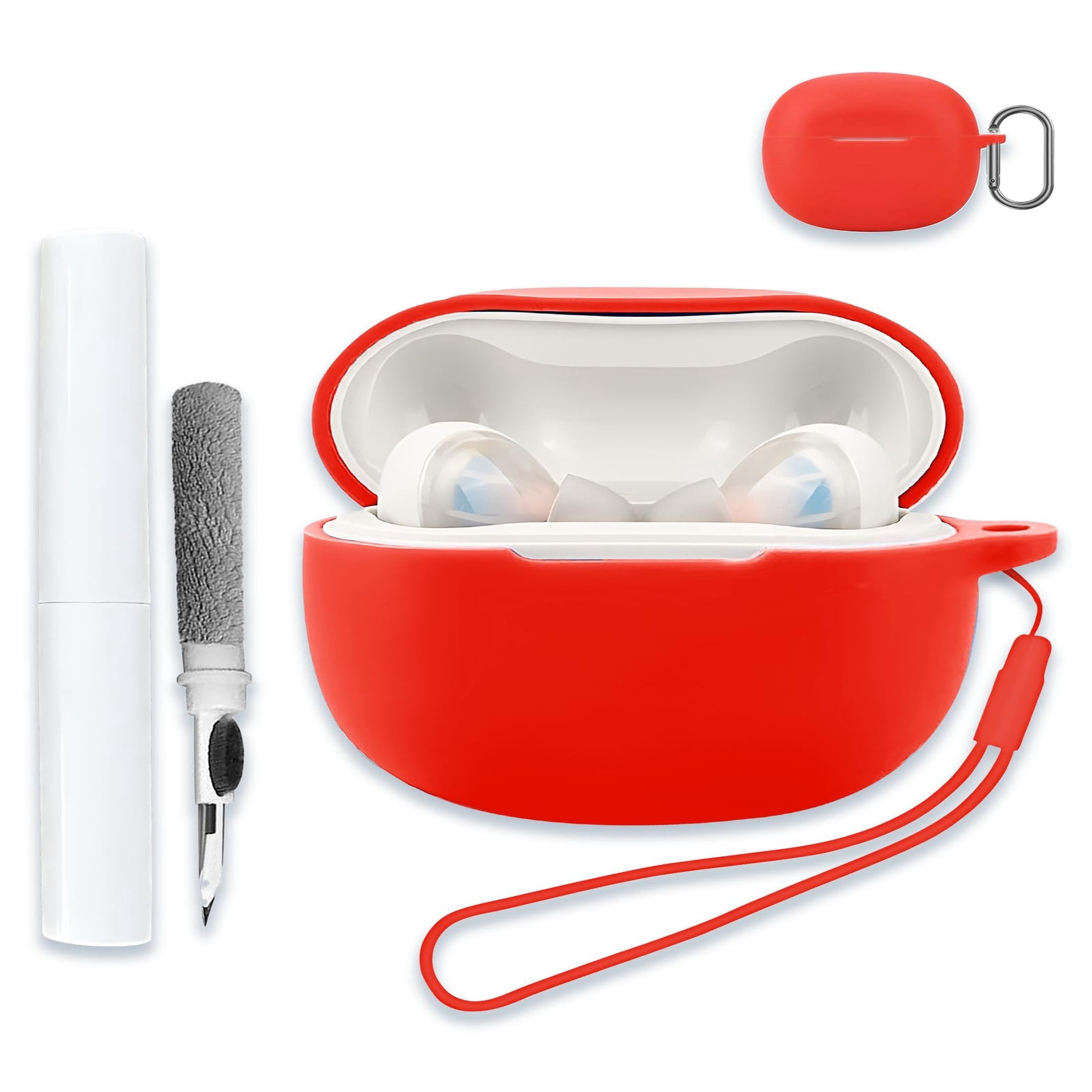 Candy Rail Soft Silicone Headphone Case with Cleaner Kit and Lanyard ...