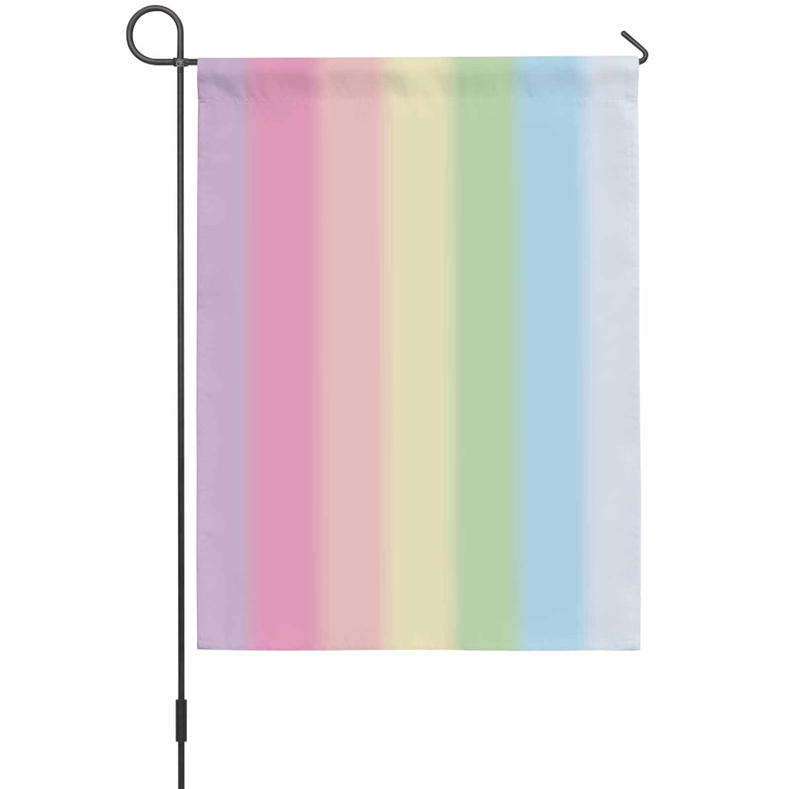 Candy Rainbow Garden Flag 12 x 18 Inches, Stripes Weather Proof Outdoor ...