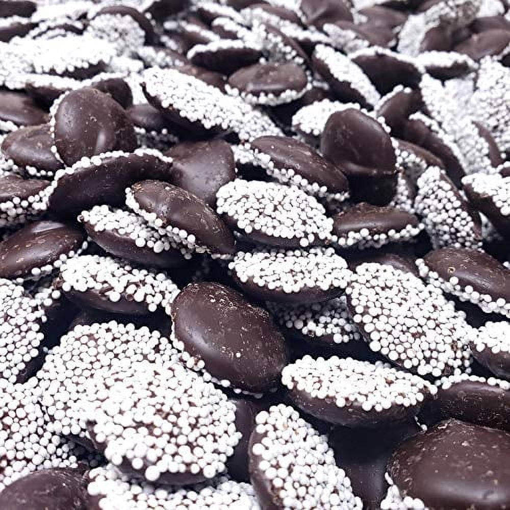 Candy Retailer Dark Chocolate Nonpareils, 1 Lb Resealable Pouch, Made ...