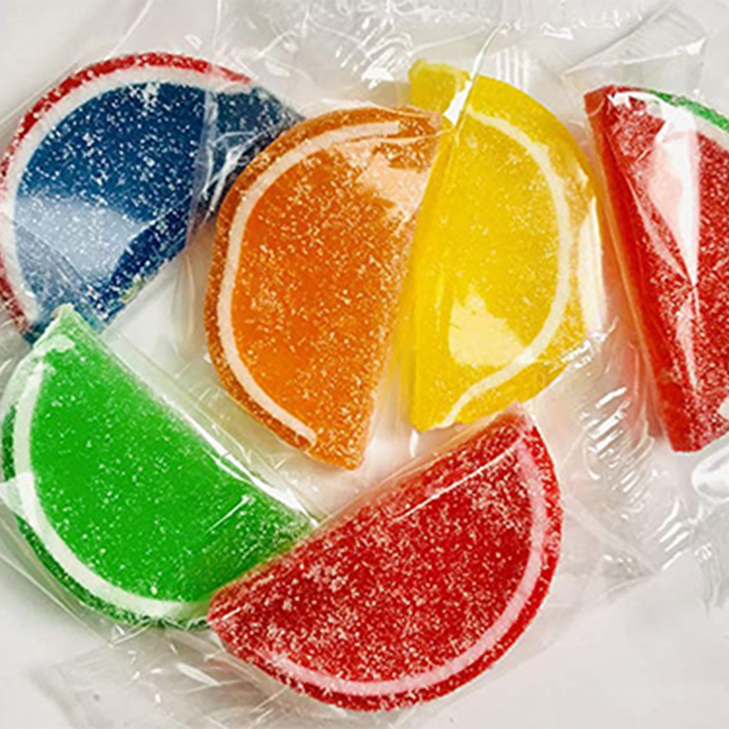 CandyRetailer Jelly Fruit Slices, Assorted Flavors, Wrapped, 1 lb Chewy ...