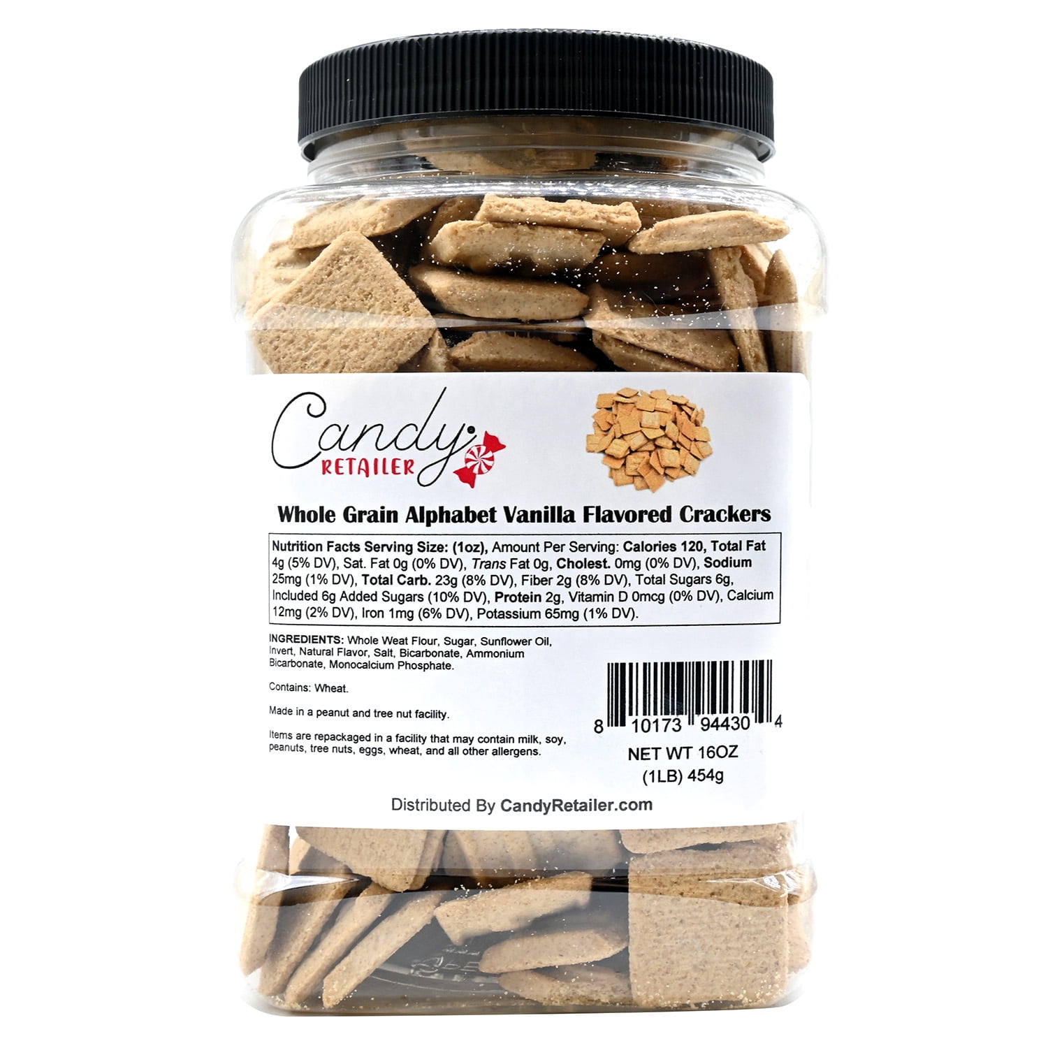 Candy Retailer Whole Grain Alphabet Vanilla Flavored Crackers 1lb ...