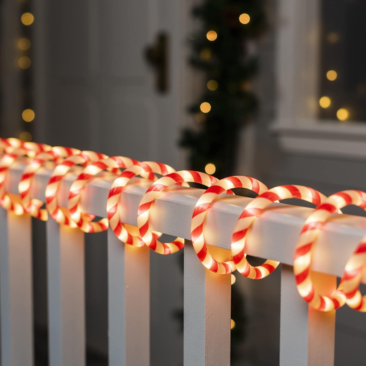 Candy Rope String Lights，LED Candy Cane Rope Lights, Waterproof Outdoor ...