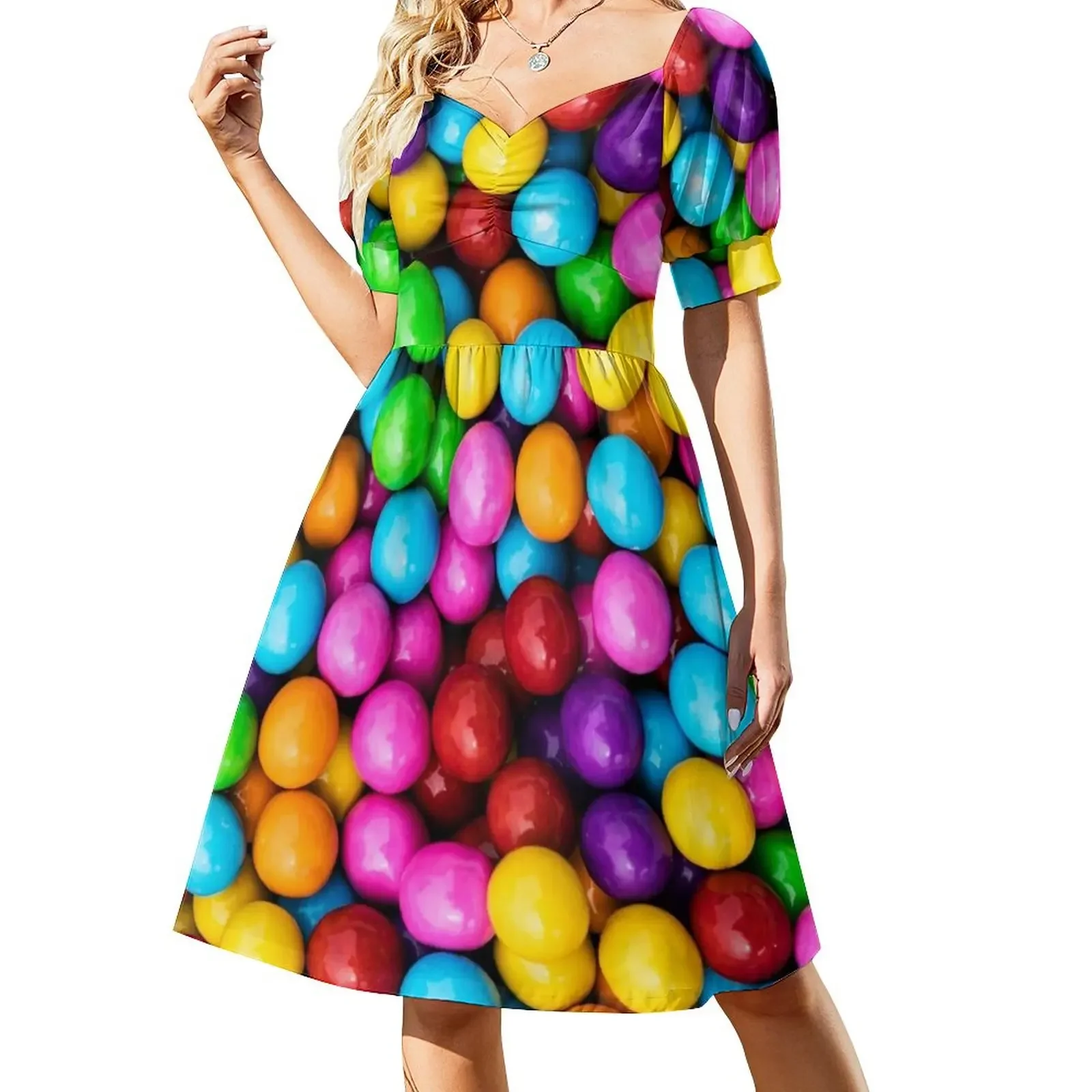 Candy: Round Candy Shell Covered Chocolates Sleeveless Dress party ...