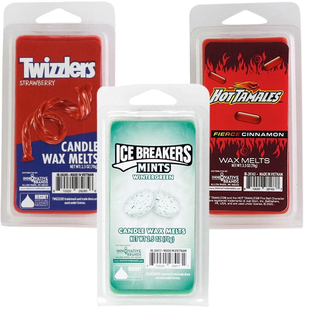 Candy Scented Wax Melts Variety Pack of 3 (Twizzlers, Hot Tamales, Ice ...