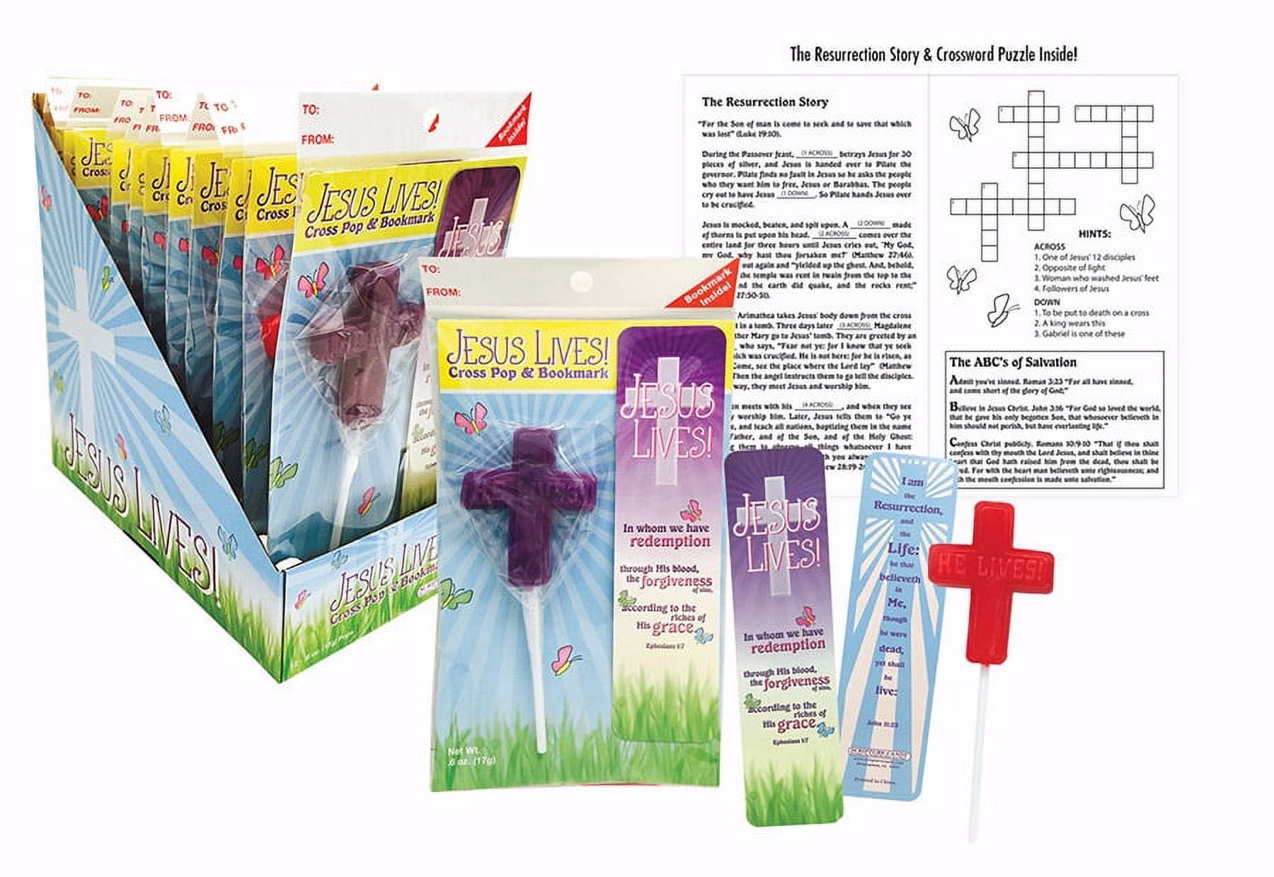 Candy-Scripture Cross Pops w/Bookmark In Display (Set Of 12) - Walmart.com