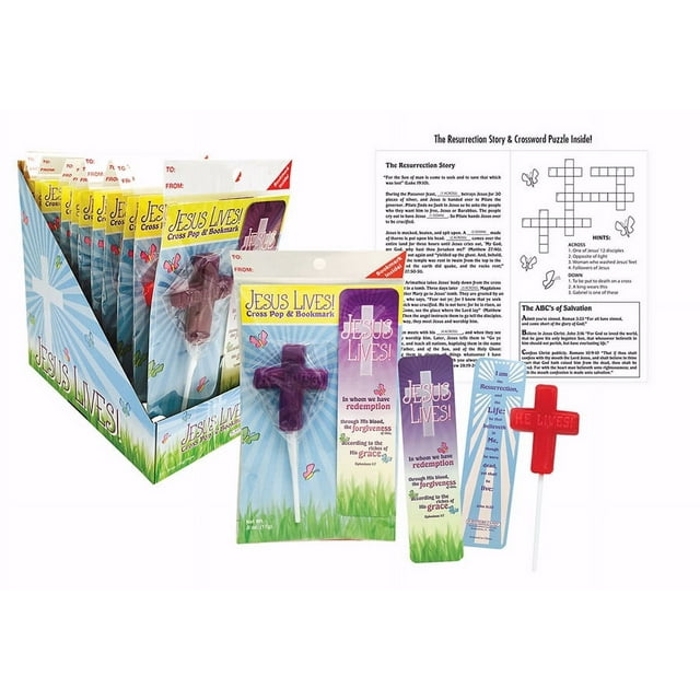 Candy-Scripture Cross Pops w/Bookmark In Display (Set Of 12) - Walmart.com